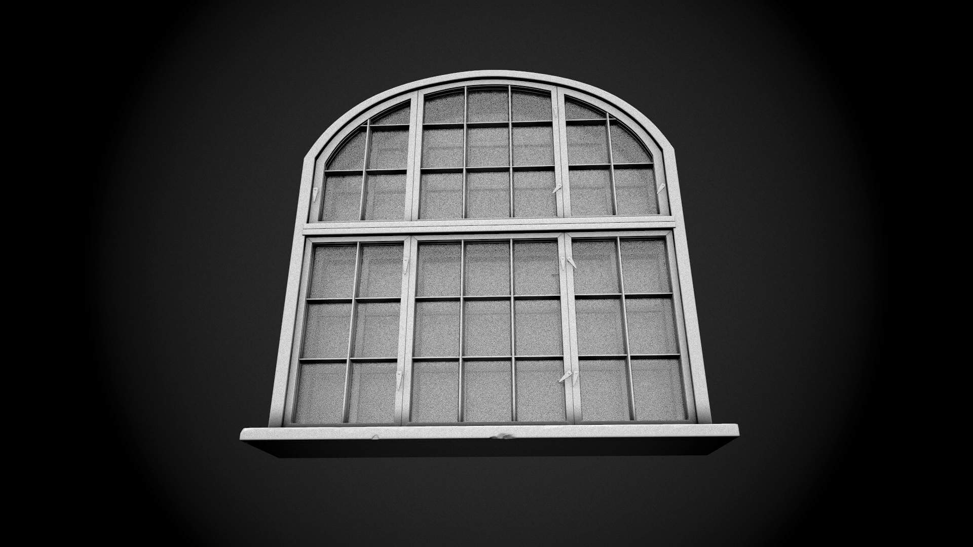 Arched Window - 3D Model by boneytoes