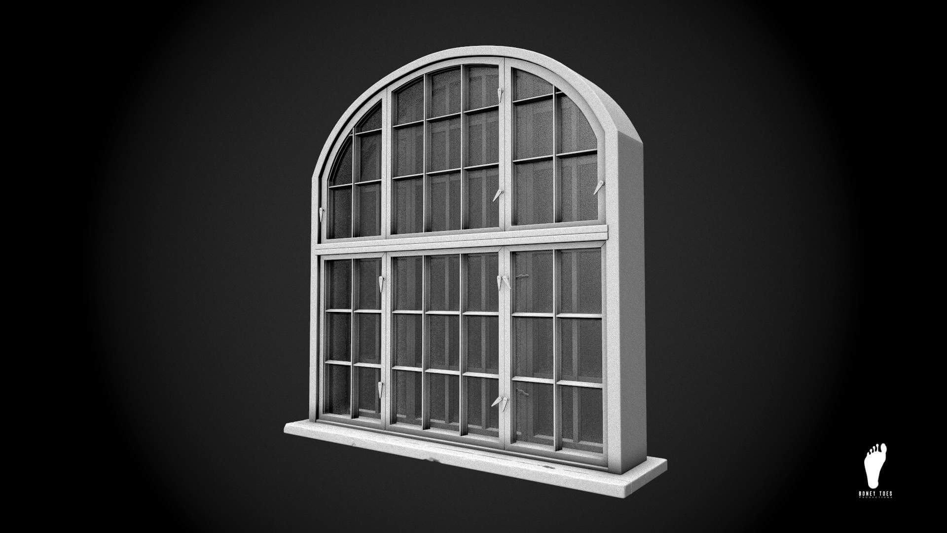 Arched Window - 3D Model by boneytoes