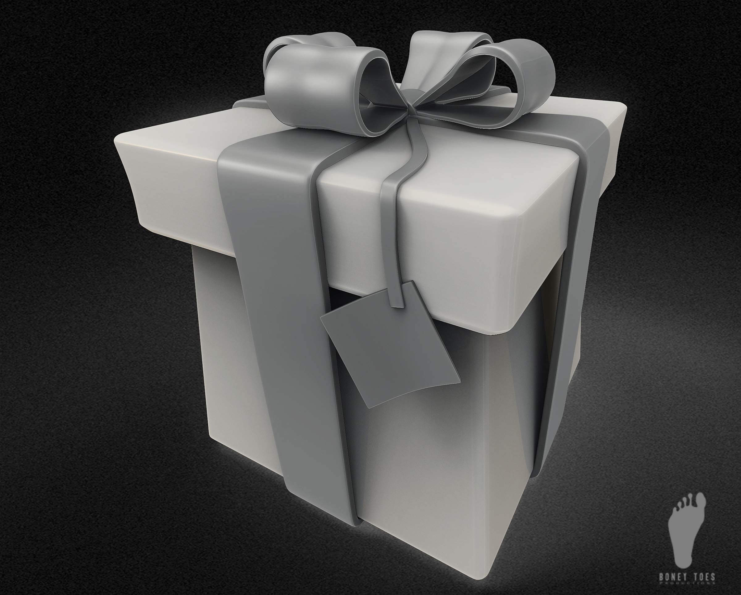 Birthday Gift Box - 3D Model by boneytoes