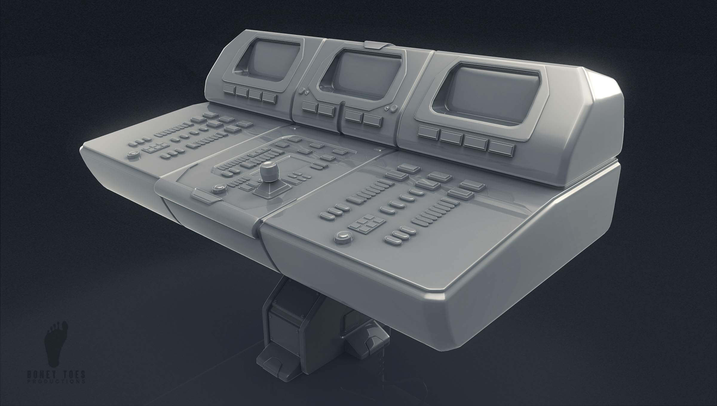 Computer Workstation - 3D Model by boneytoes