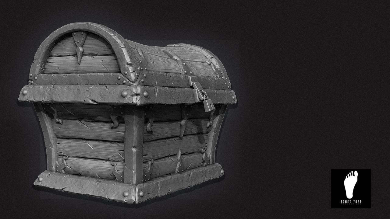 Fantasy Treasure Chest - 3D Model by boneytoes