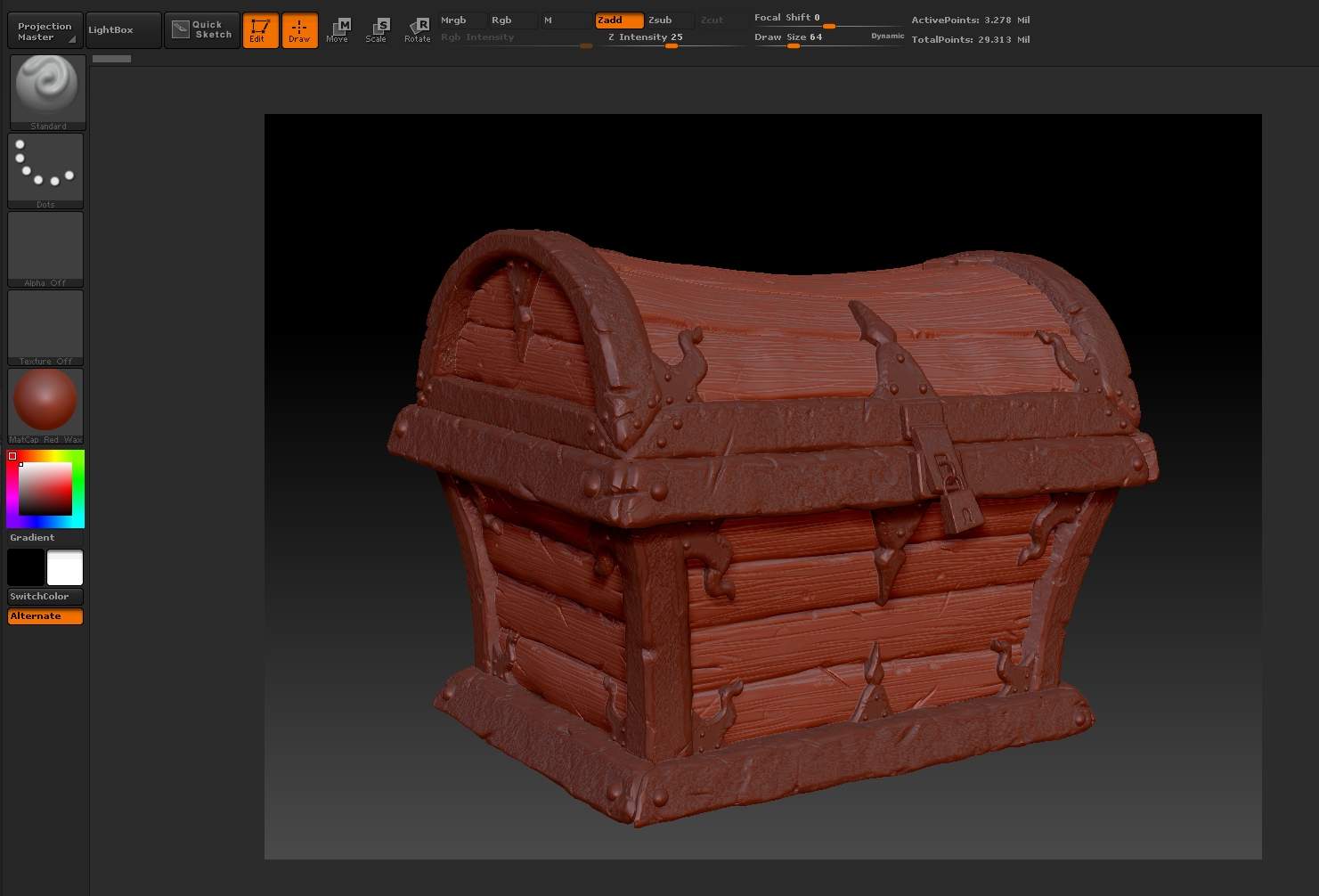 Fantasy Treasure Chest - 3D Model by boneytoes