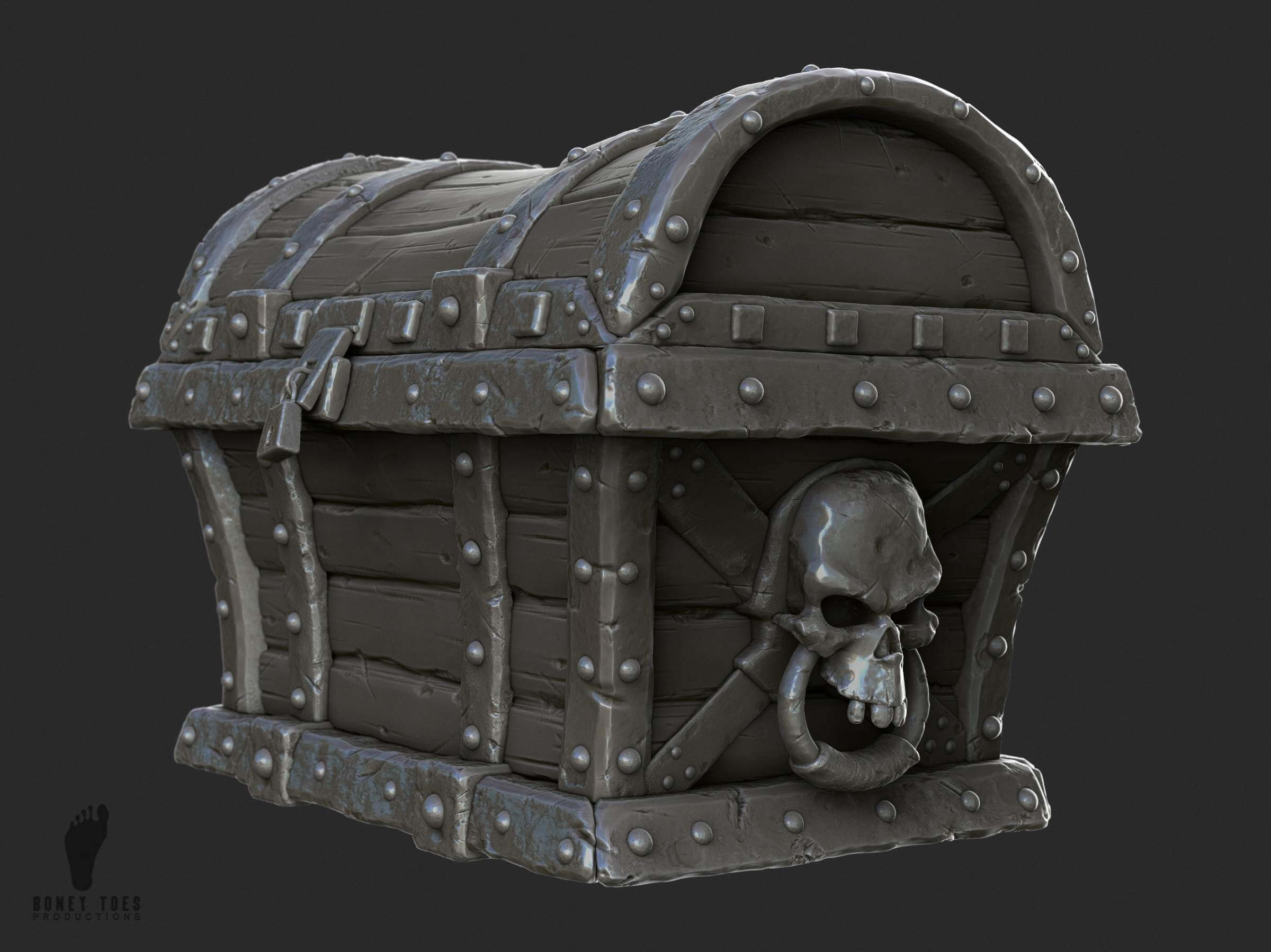 Pirate Treasure Chest - 3D Model by boneytoes