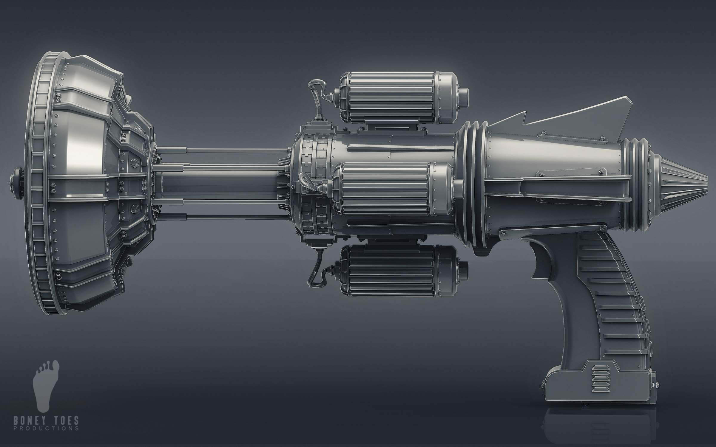 Sci-Fi Ray Gun Blaster 3D Model by boneytoes