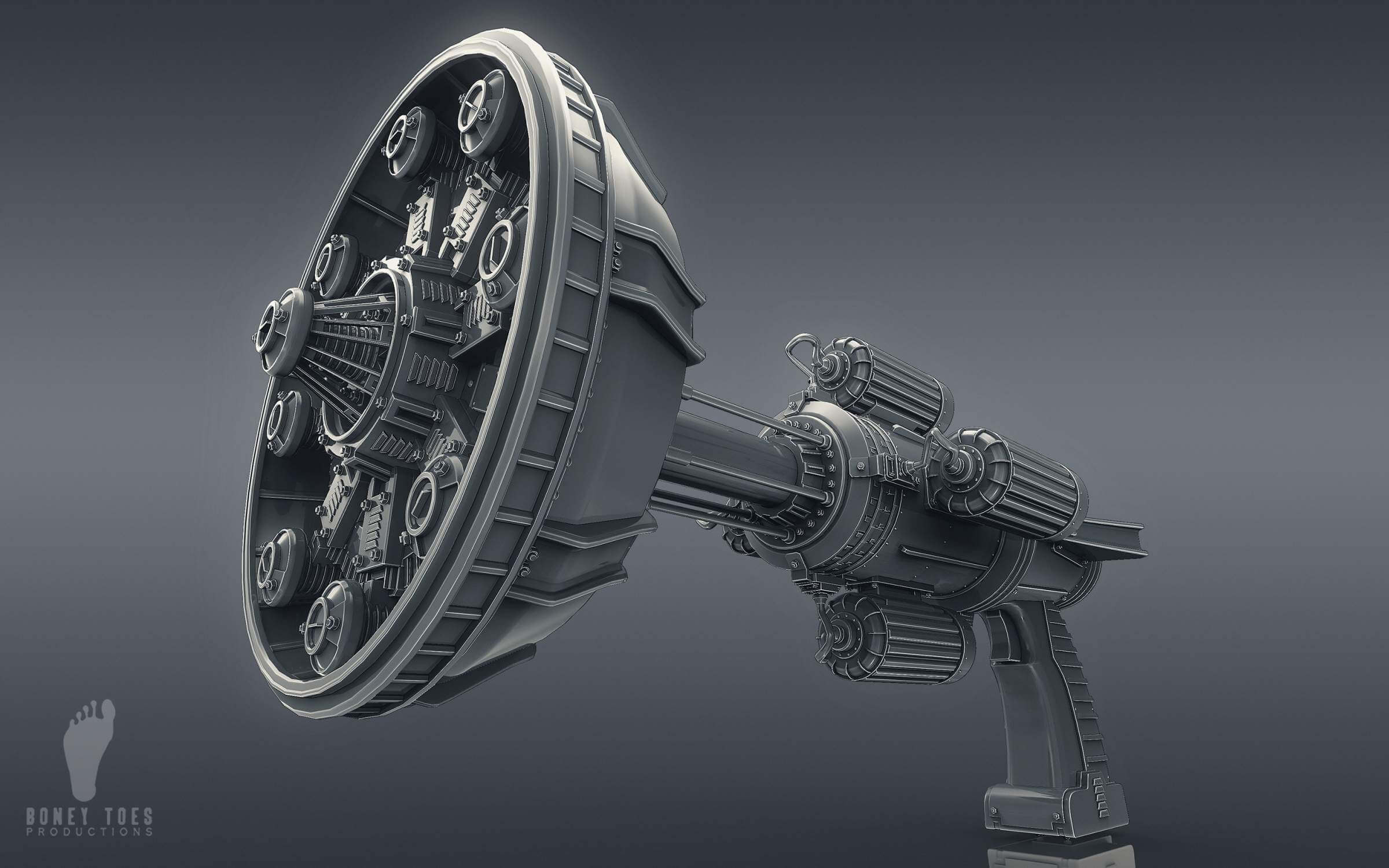 Sci-Fi Ray Gun Blaster 3D Model by boneytoes