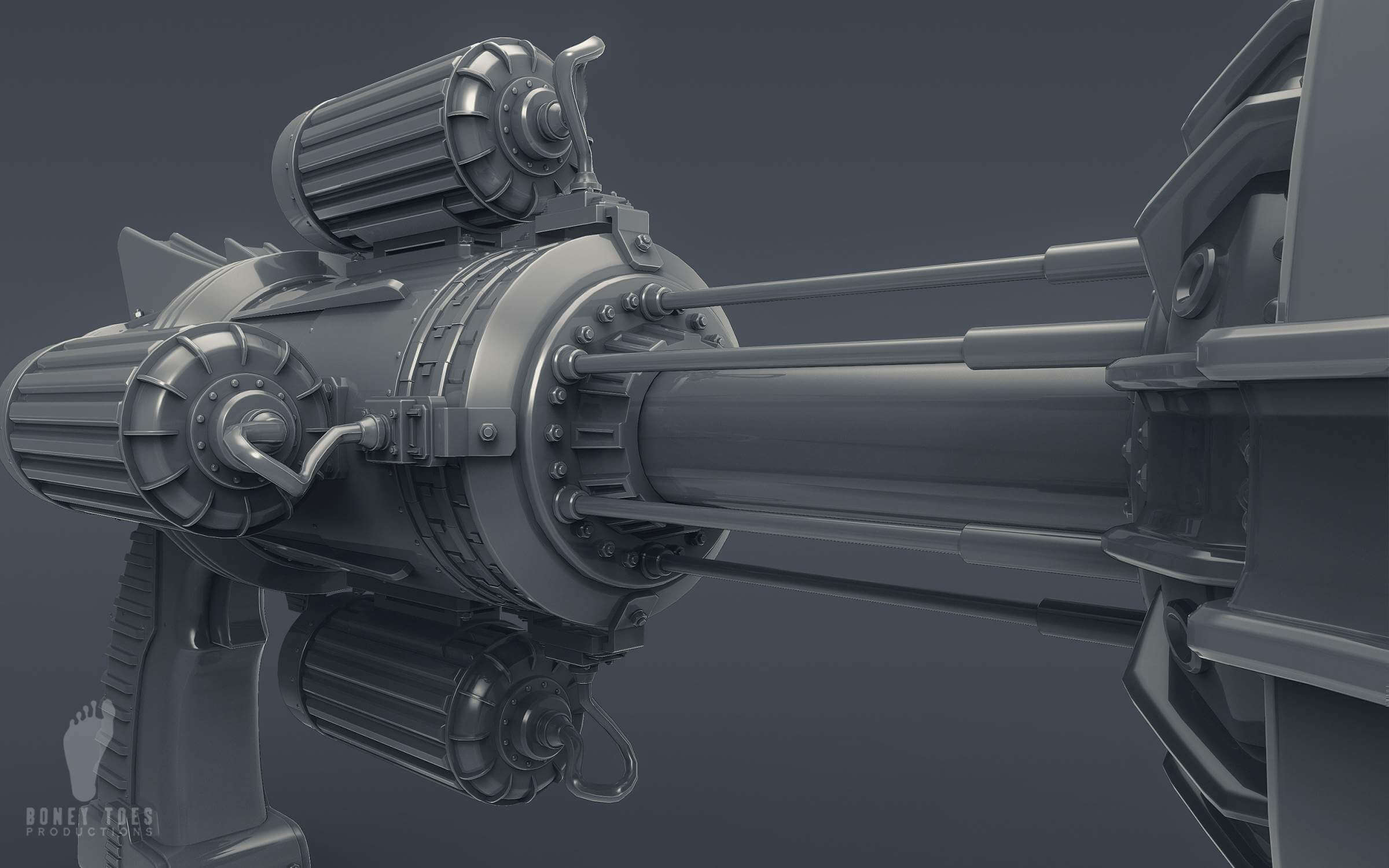 Sci-Fi Ray Gun Blaster 3D Model by boneytoes