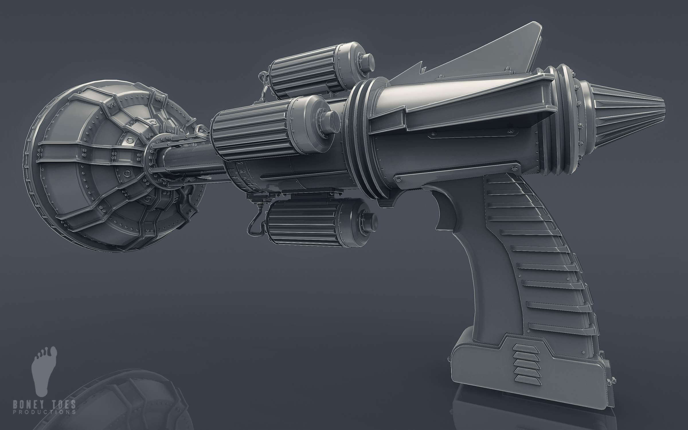 Sci-Fi Ray Gun Blaster 3D Model by boneytoes