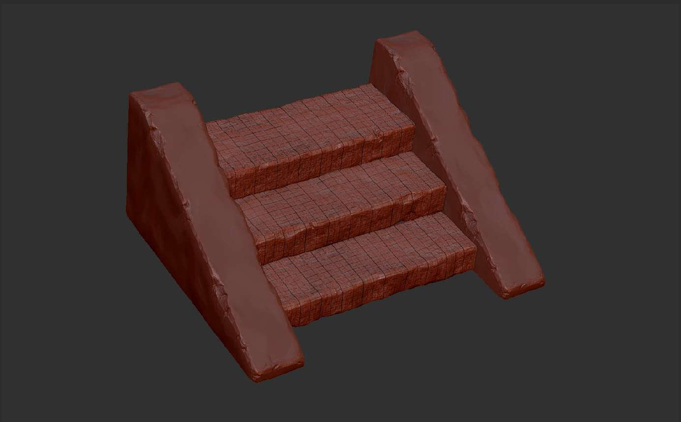 Stone Staircase - 3D Model by boneytoes
