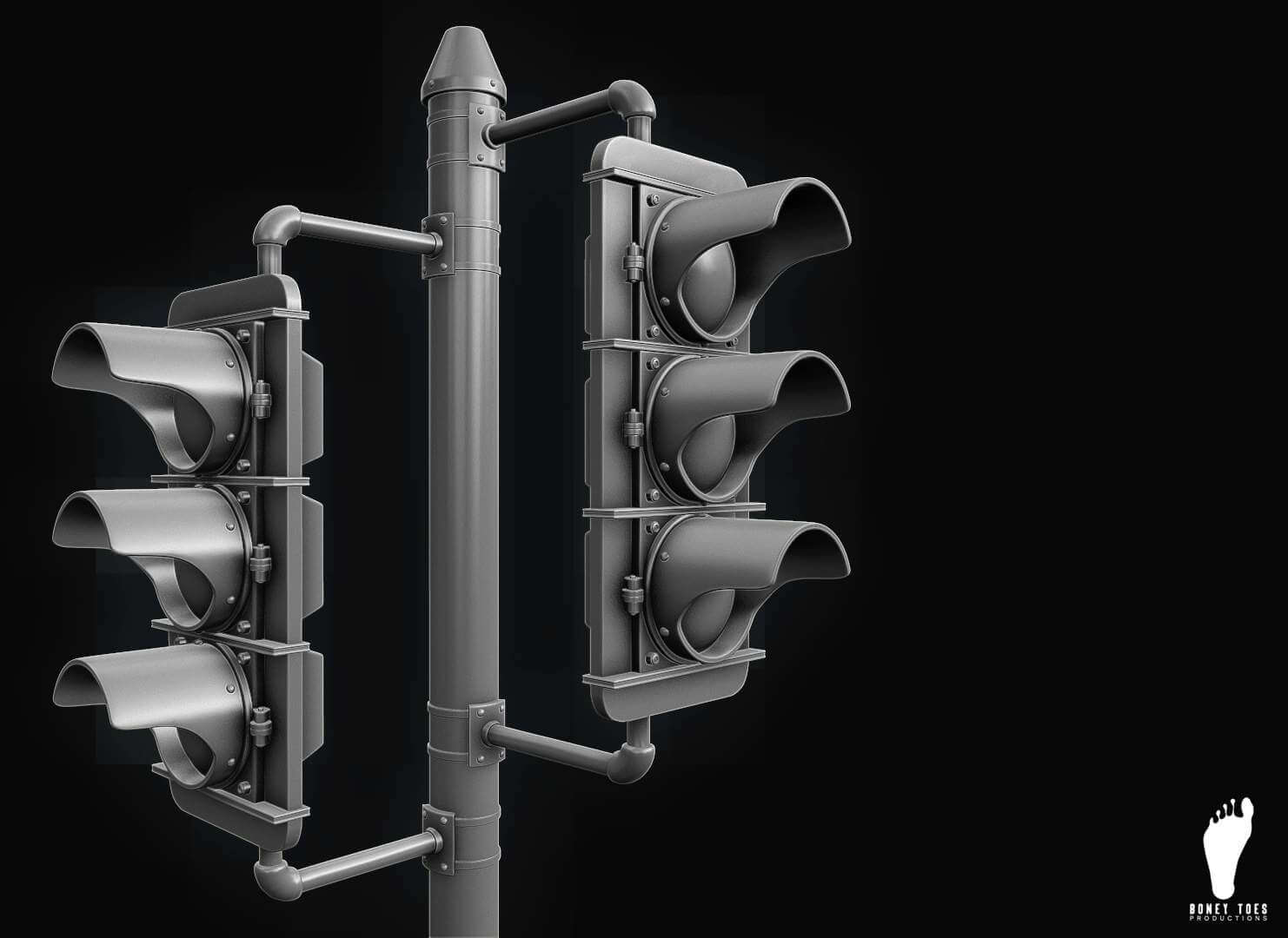 Traffic Signal Lights - 3D Model by boneytoes