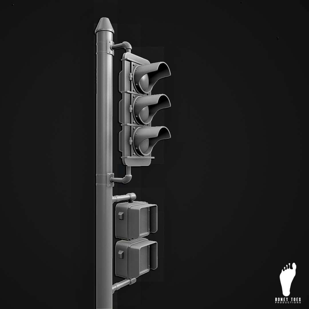 Traffic Signal Lights - 3D Model by boneytoes
