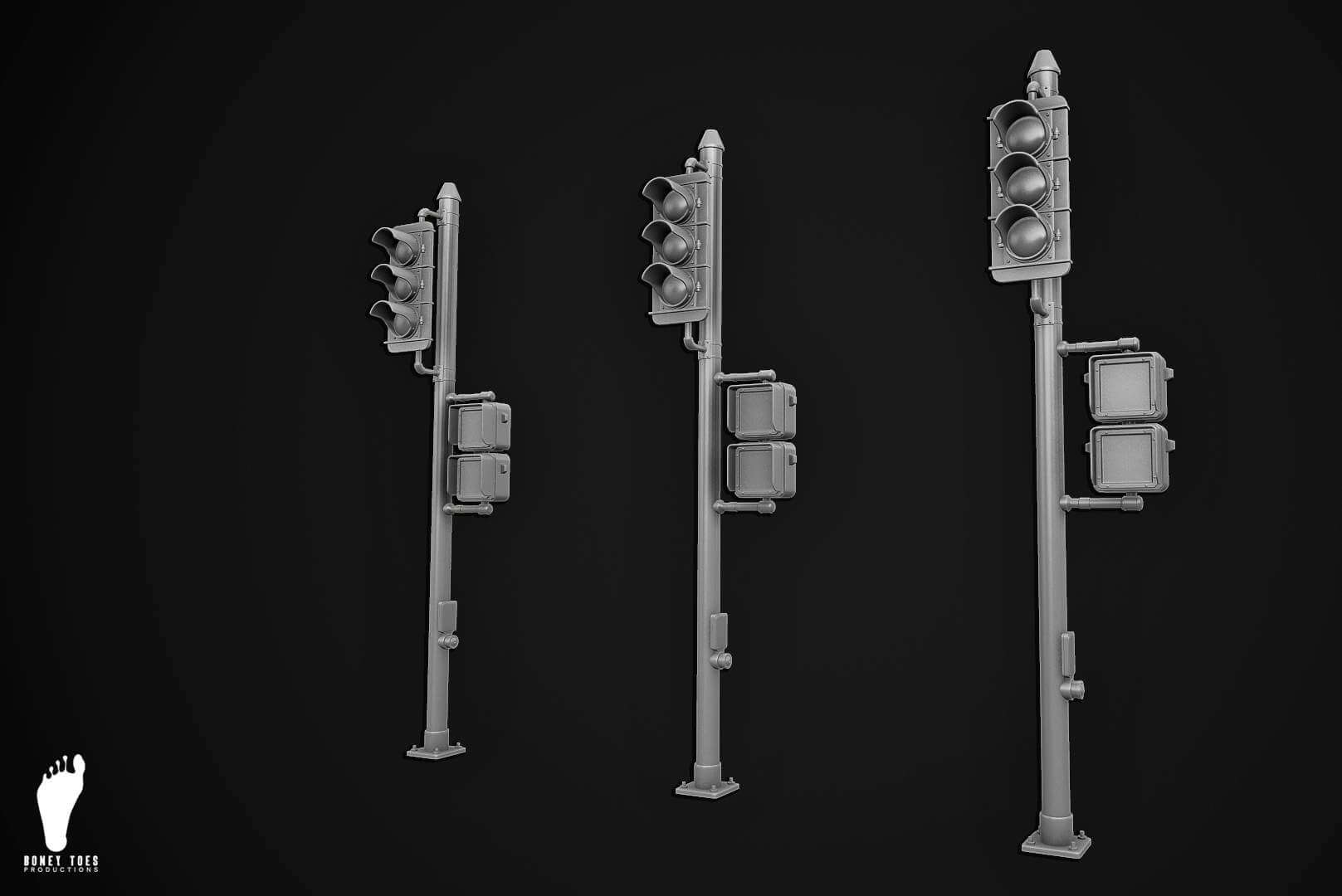Traffic Signal Lights - 3D Model by boneytoes
