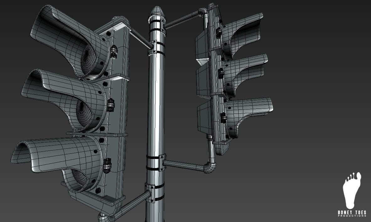 Traffic Signal Lights - 3D Model by boneytoes