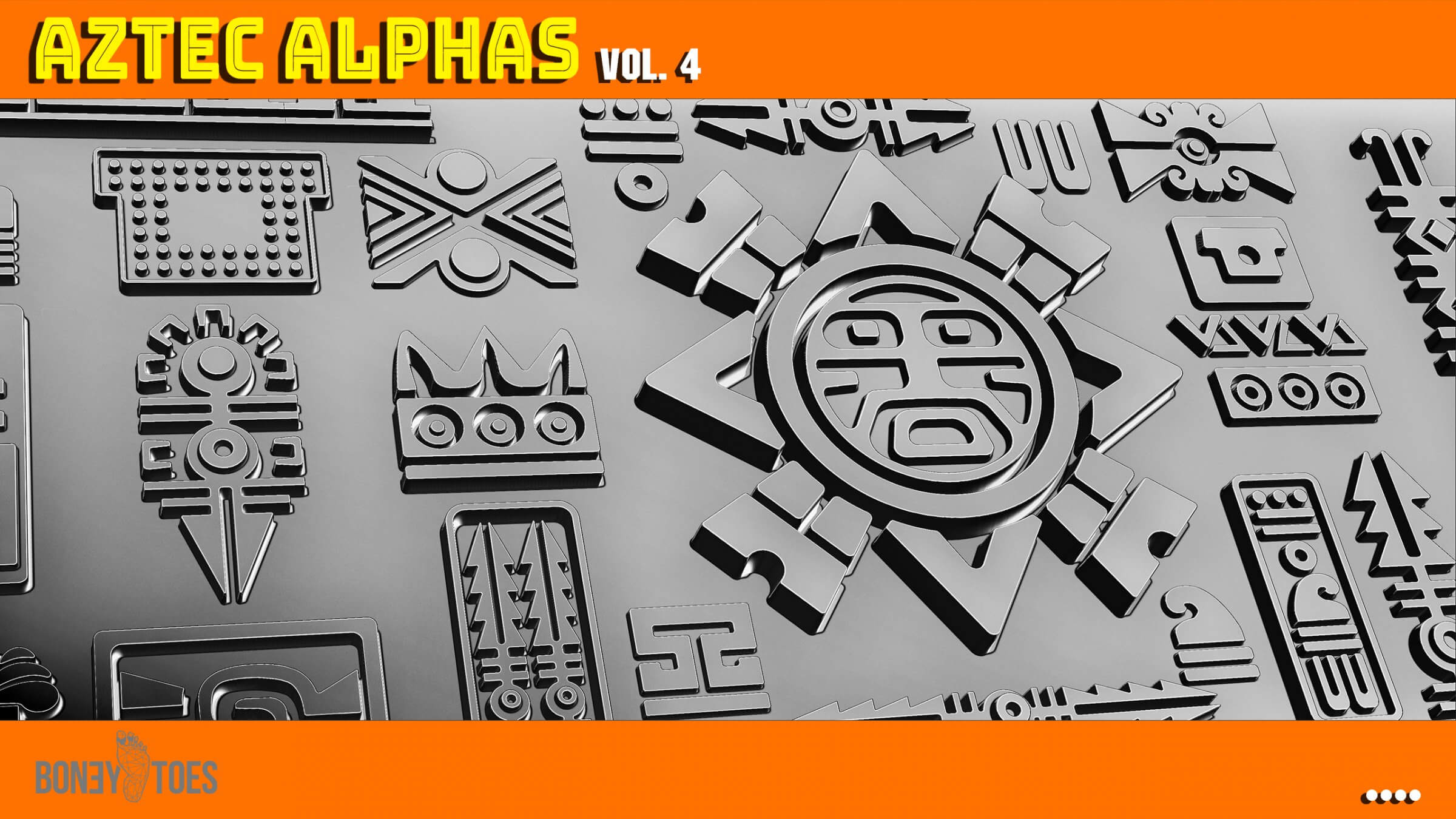 Aztec Alpha Brushes: Volume 4 - 3D Texture by boneytoes