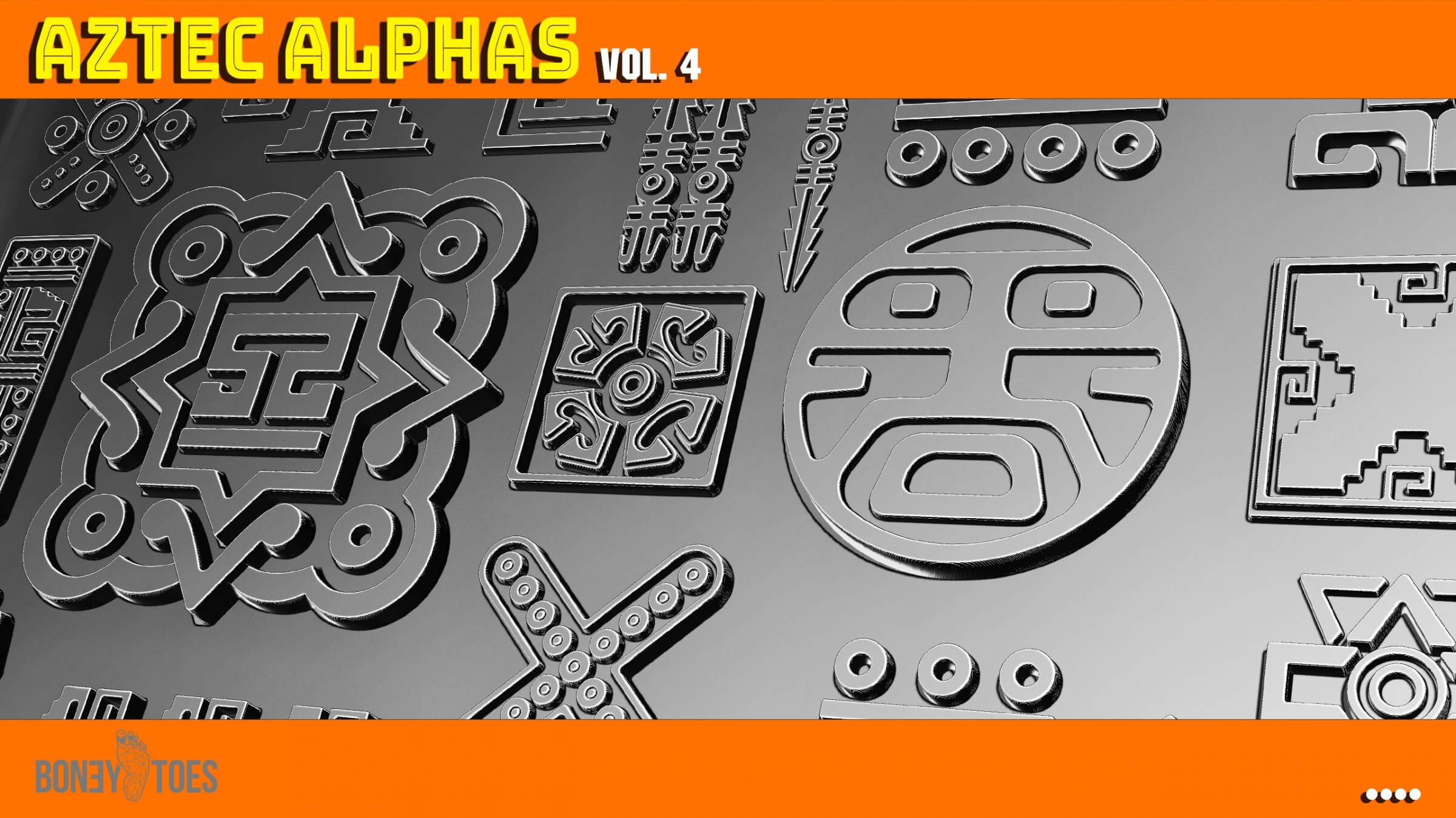 Aztec Alpha Brushes: Volume 4 - 3D Texture by boneytoes