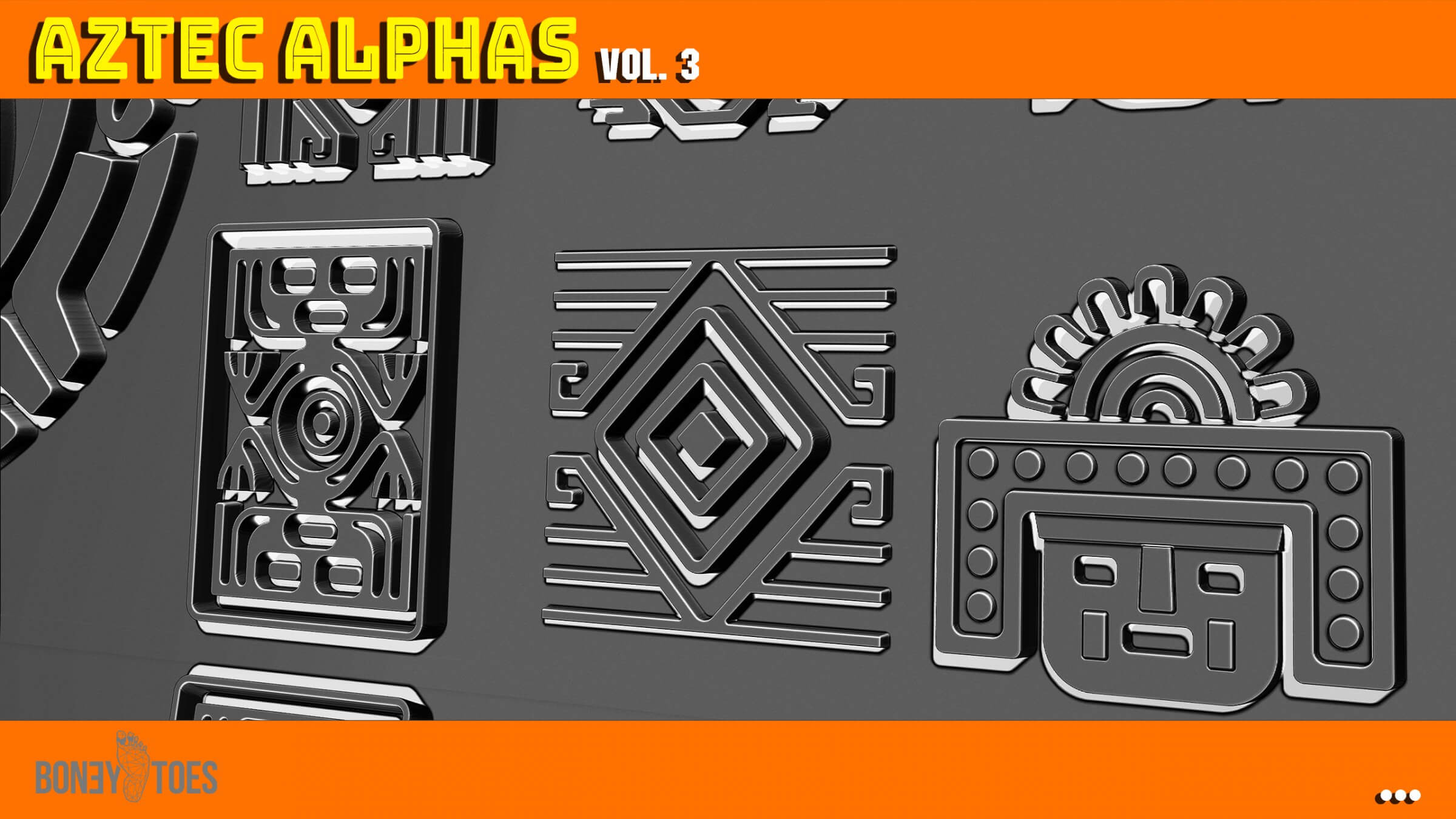 Aztec Alpha Brushes: Volume 3 - 3D Texture by boneytoes