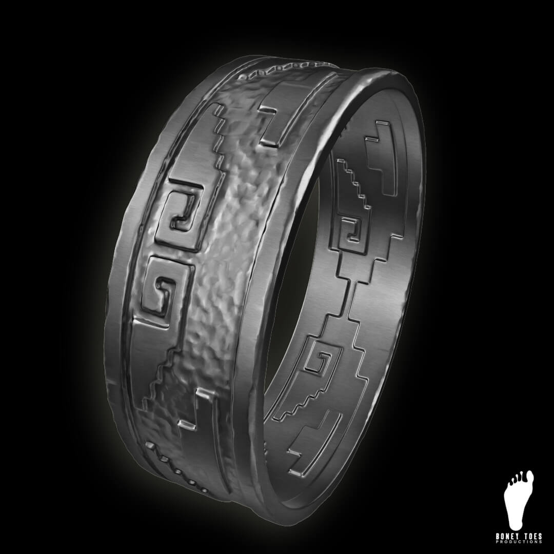 Aztec Ring - 3D Model by boneytoes