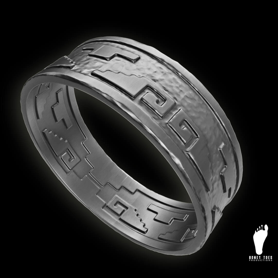 Aztec Ring - 3D Model by boneytoes