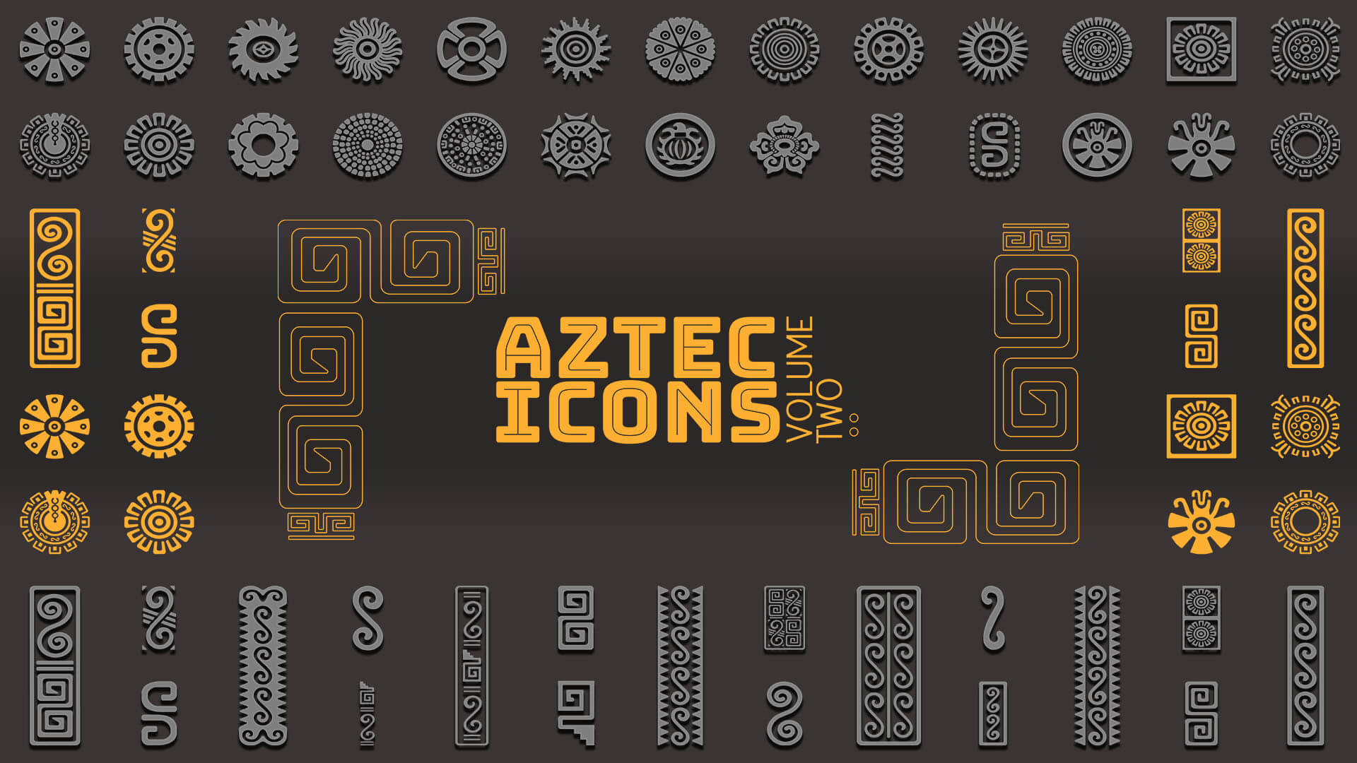 Aztec Vector Icons Volume 2 - 3D Texture by boneytoes
