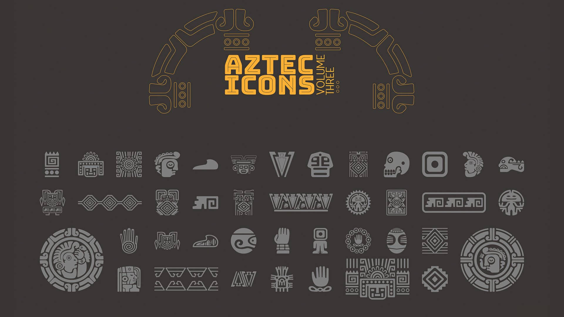 Aztec Vector Icons Volume 3 - 3D Texture by boneytoes