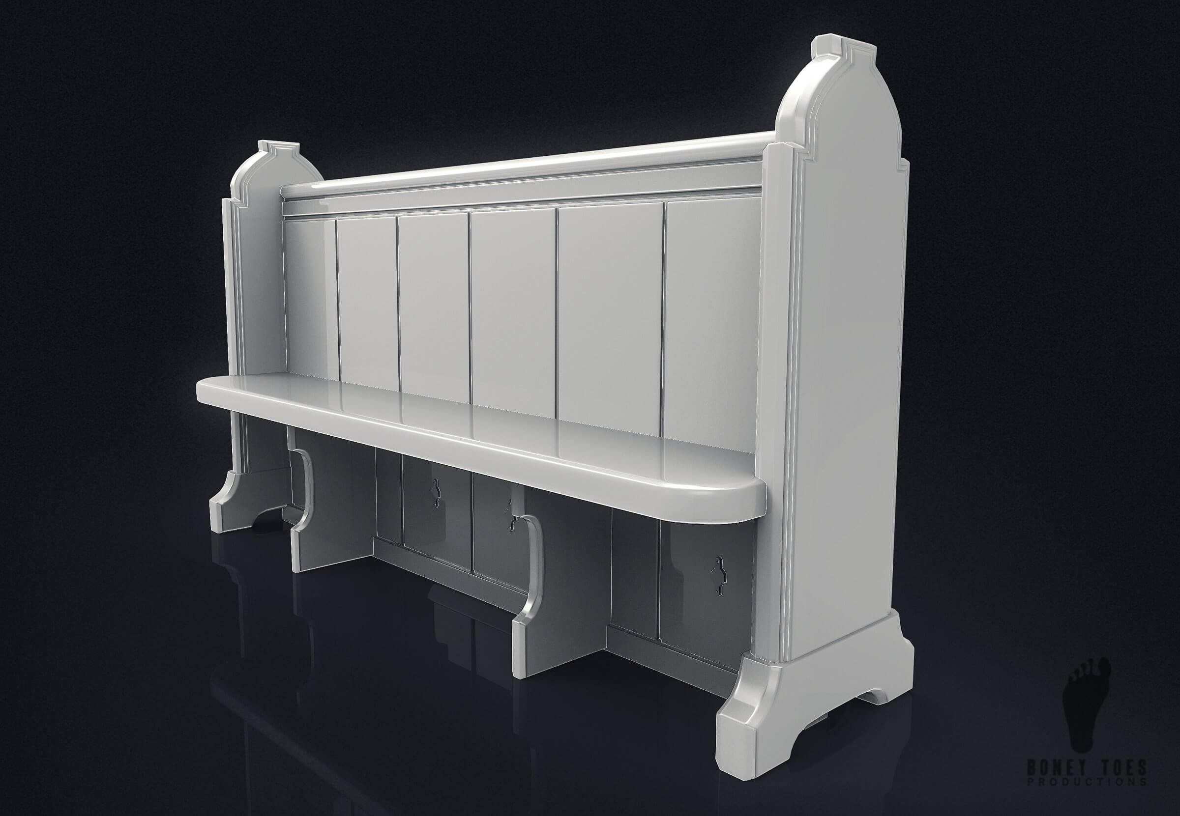 Church Bench - 3D Model by boneytoes