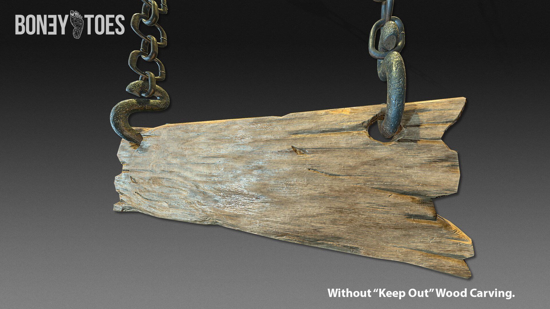 Keep Out Hanging Signs - Game Ready 3D Model by boneytoes