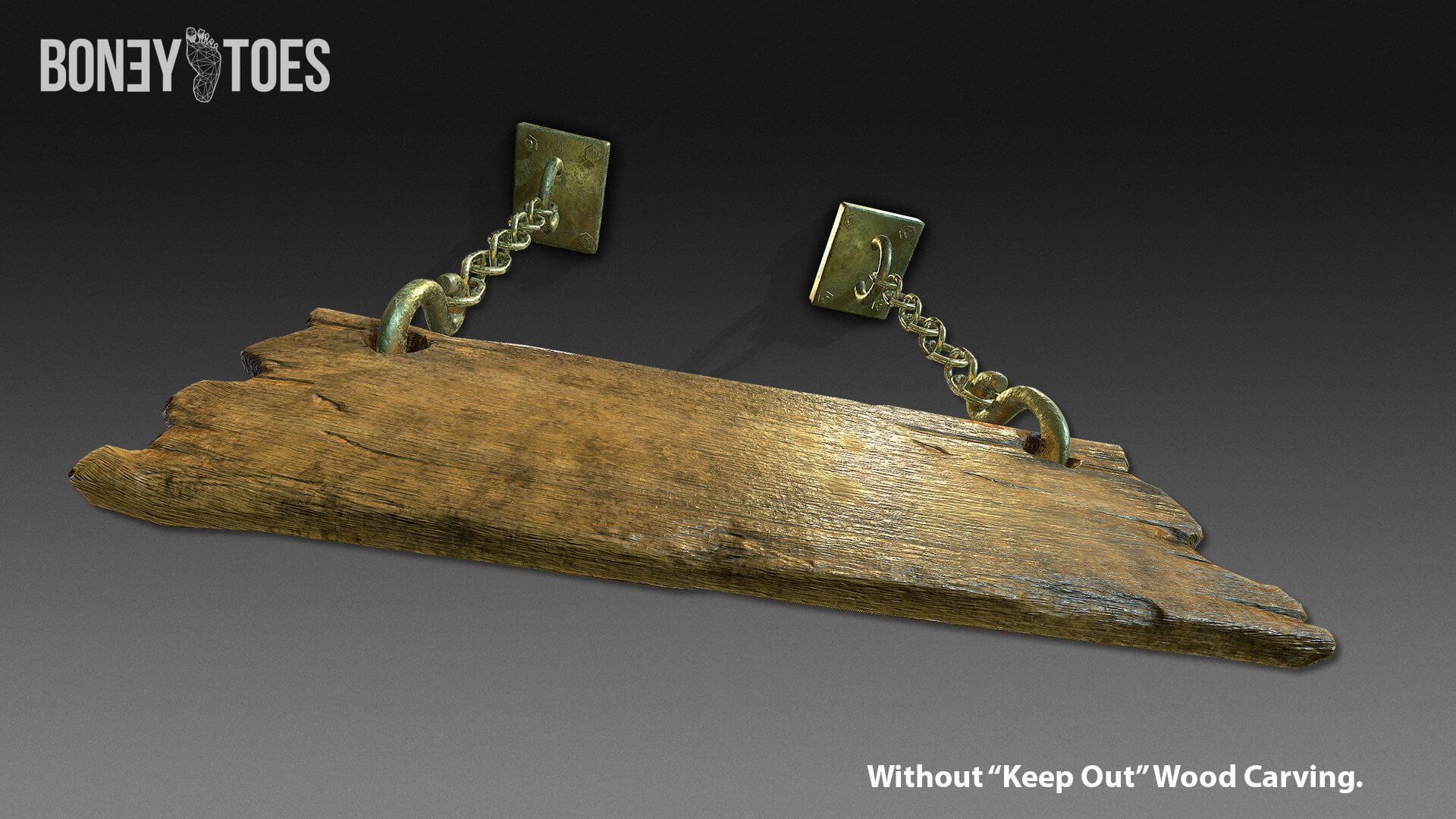 Keep Out Hanging Signs - Game Ready 3D Model by boneytoes