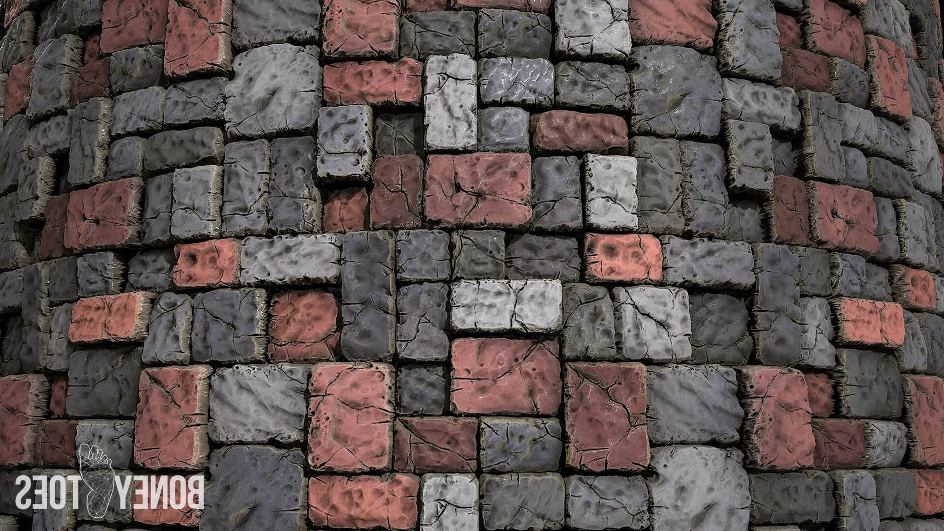 Slate Stone Tiles - Game Textures 3D Texture by boneytoes