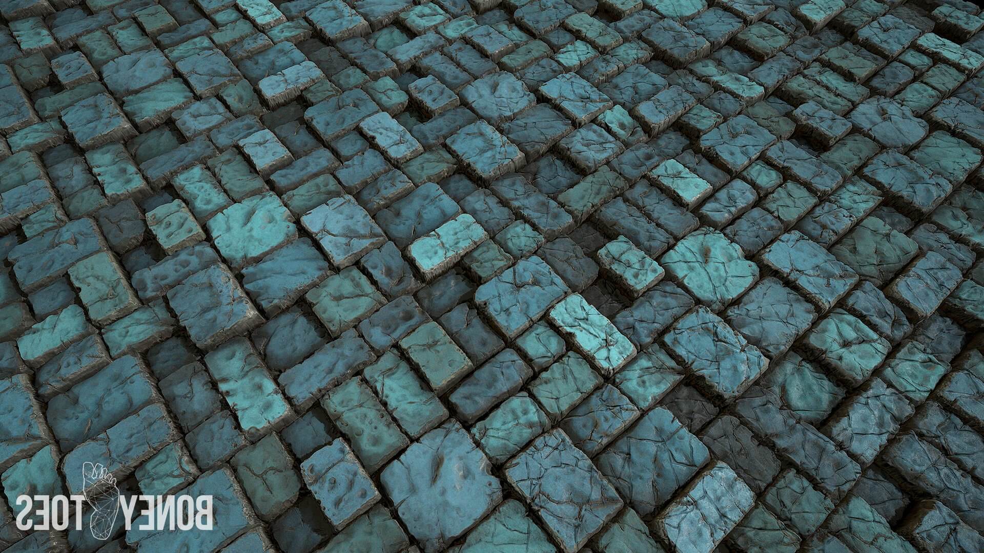 Slate Stone Tiles - Game Textures 3D Texture by boneytoes