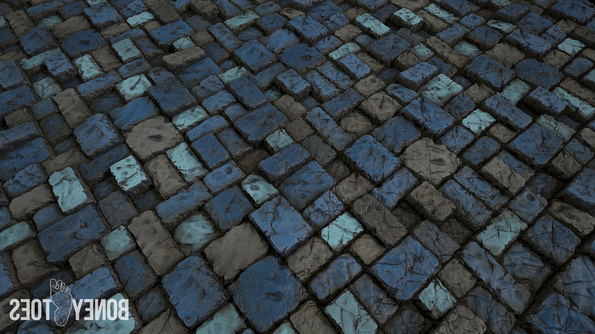 Slate Stone Tiles - Game Textures 3D Texture by boneytoes