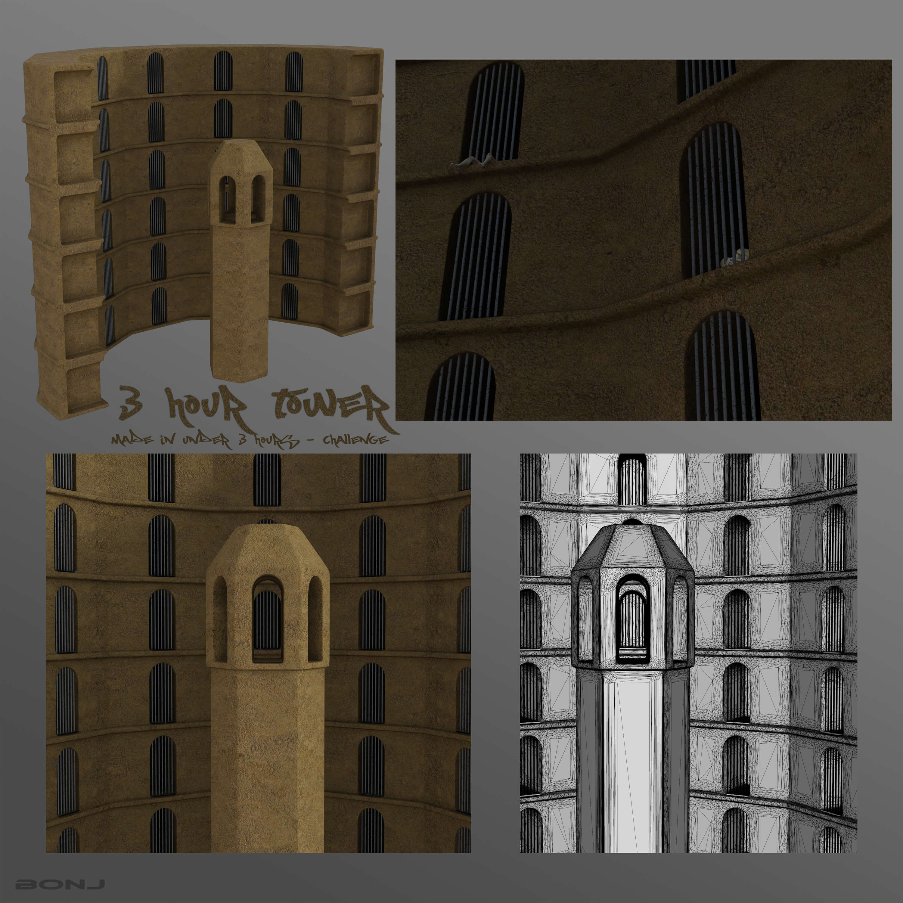 3hr Tower 3D Render | RenderHub Gallery