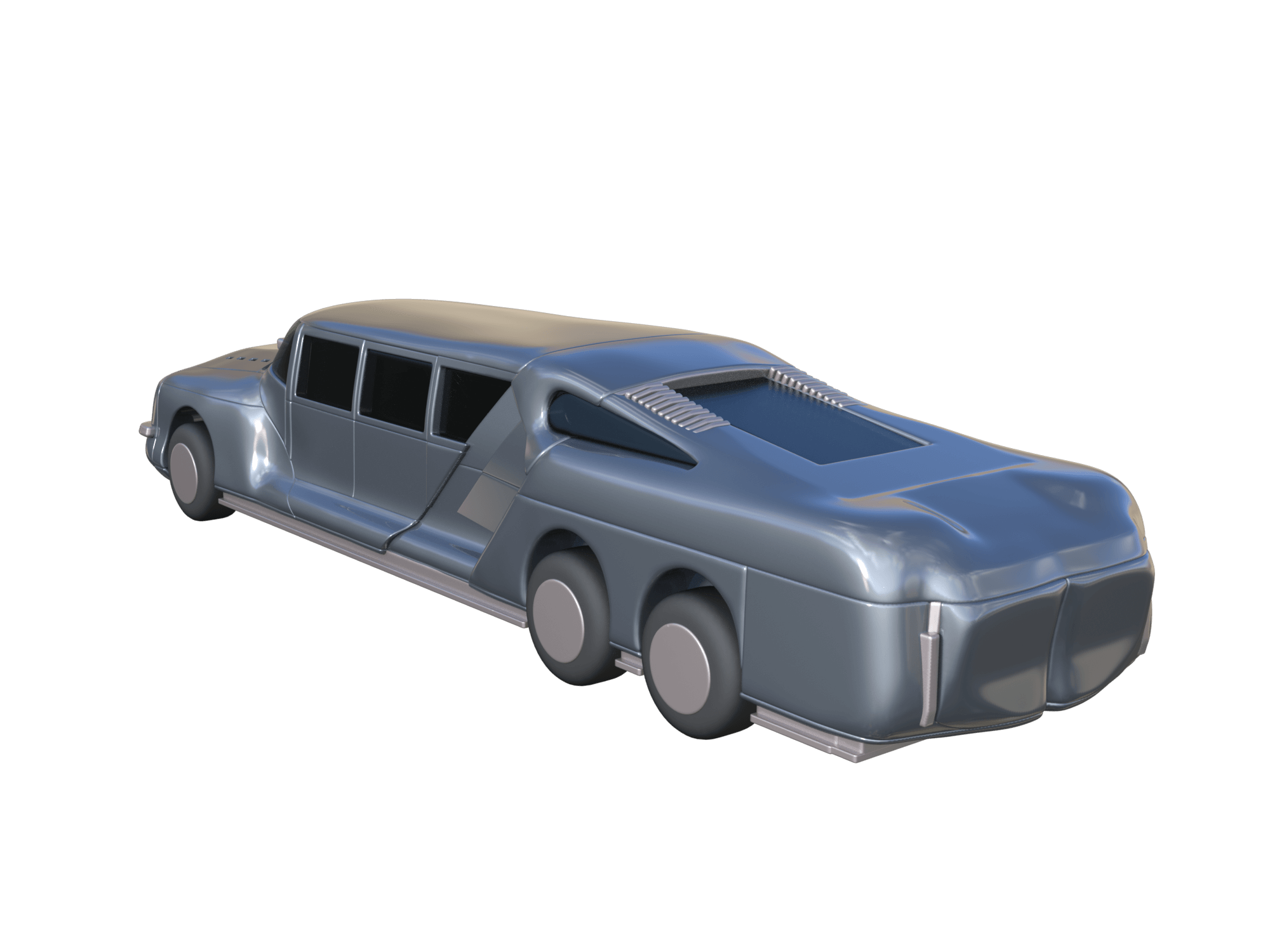 Big Limo 3D Render, Digital Art by bonj