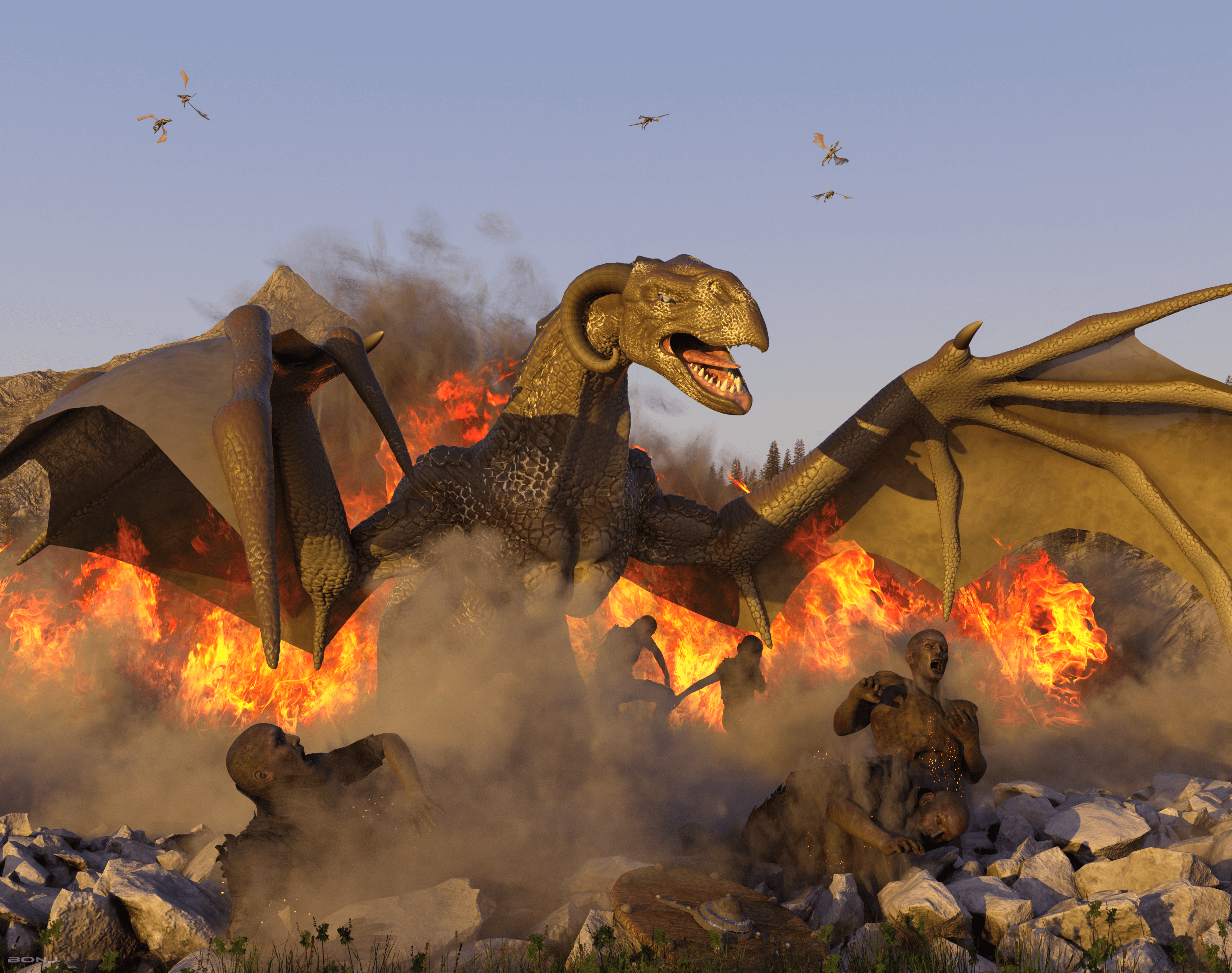 It's Heating Up 3D Render, Digital Art by bonj