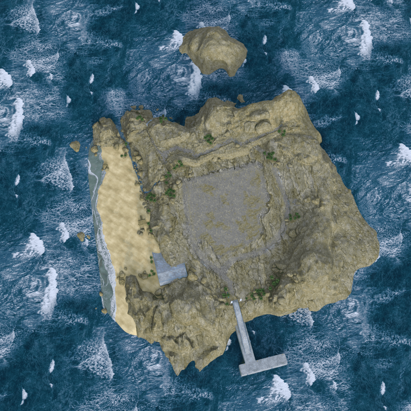 RenderHub Island 01 Free 3D Render, Digital Art by bonj