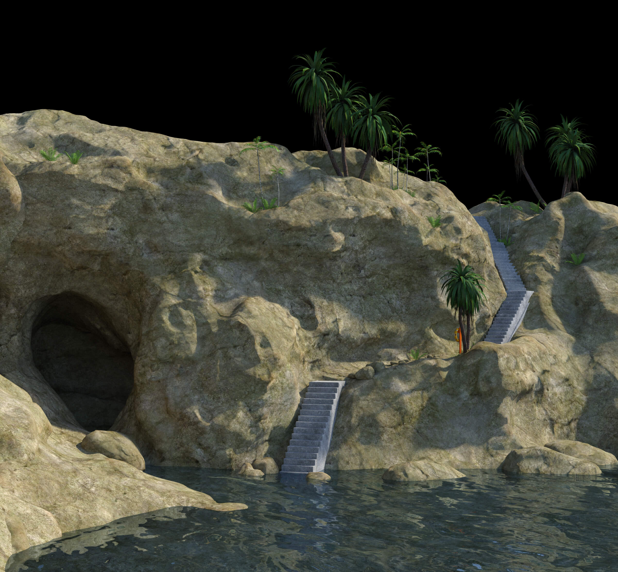 RenderHub Island - Free Daz Content by bonj
