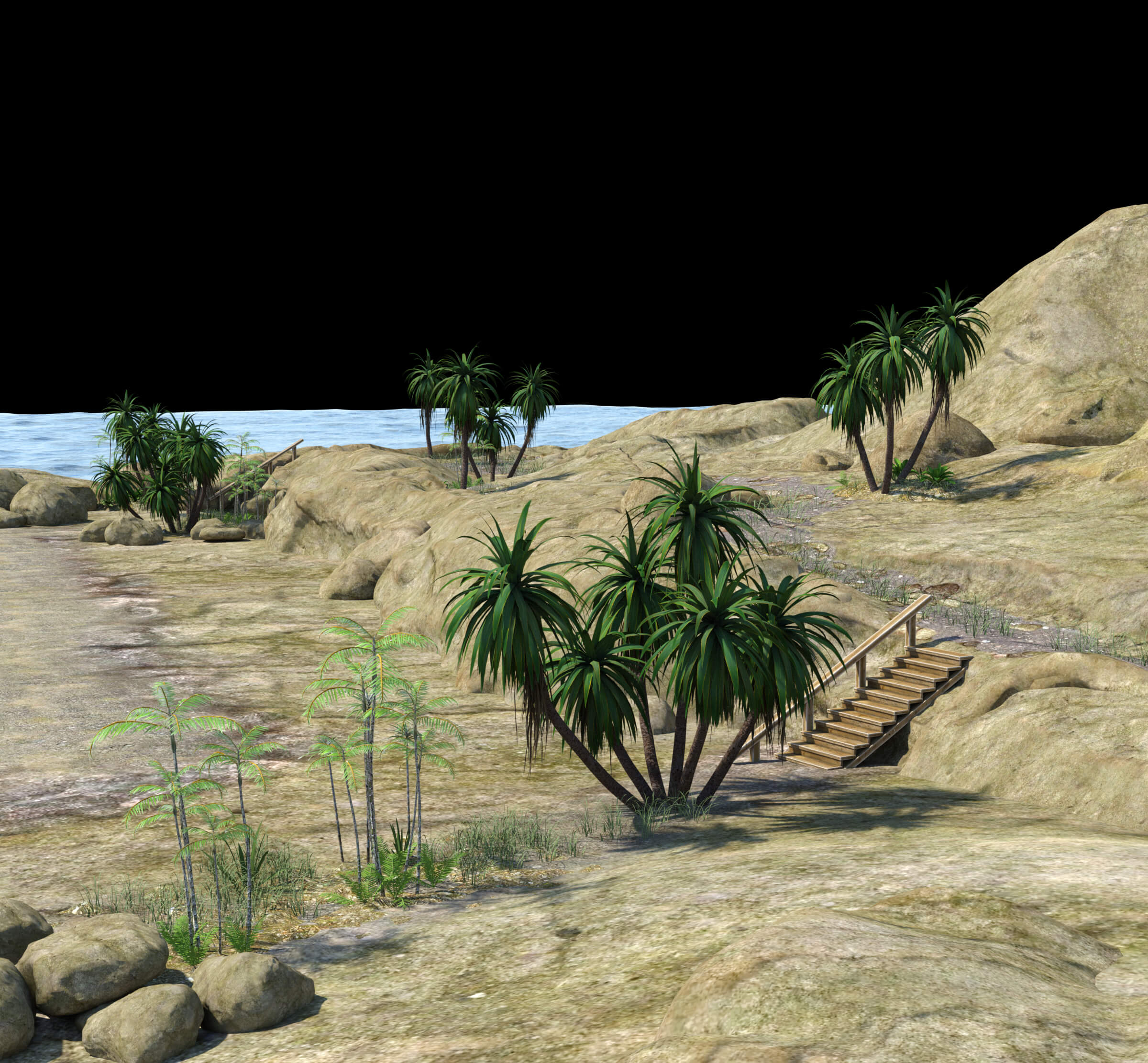 RenderHub Island - Free Daz Content by bonj