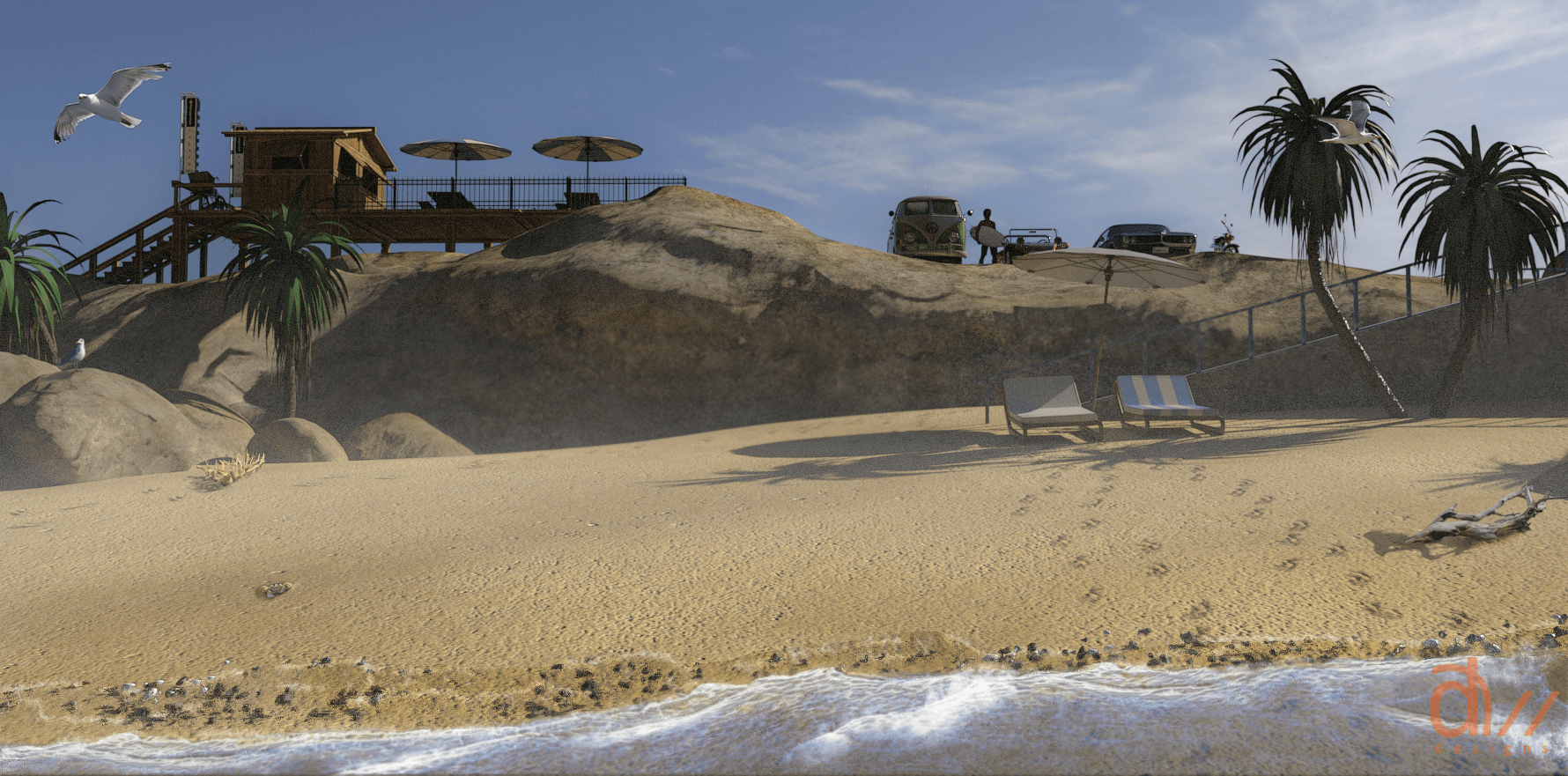RenderHub Island - Free Daz Content by bonj