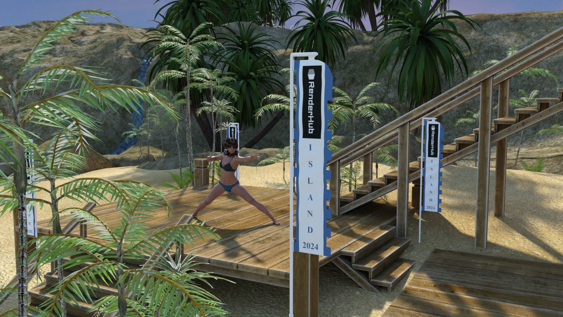 RenderHub Island - Free Daz Content by bonj