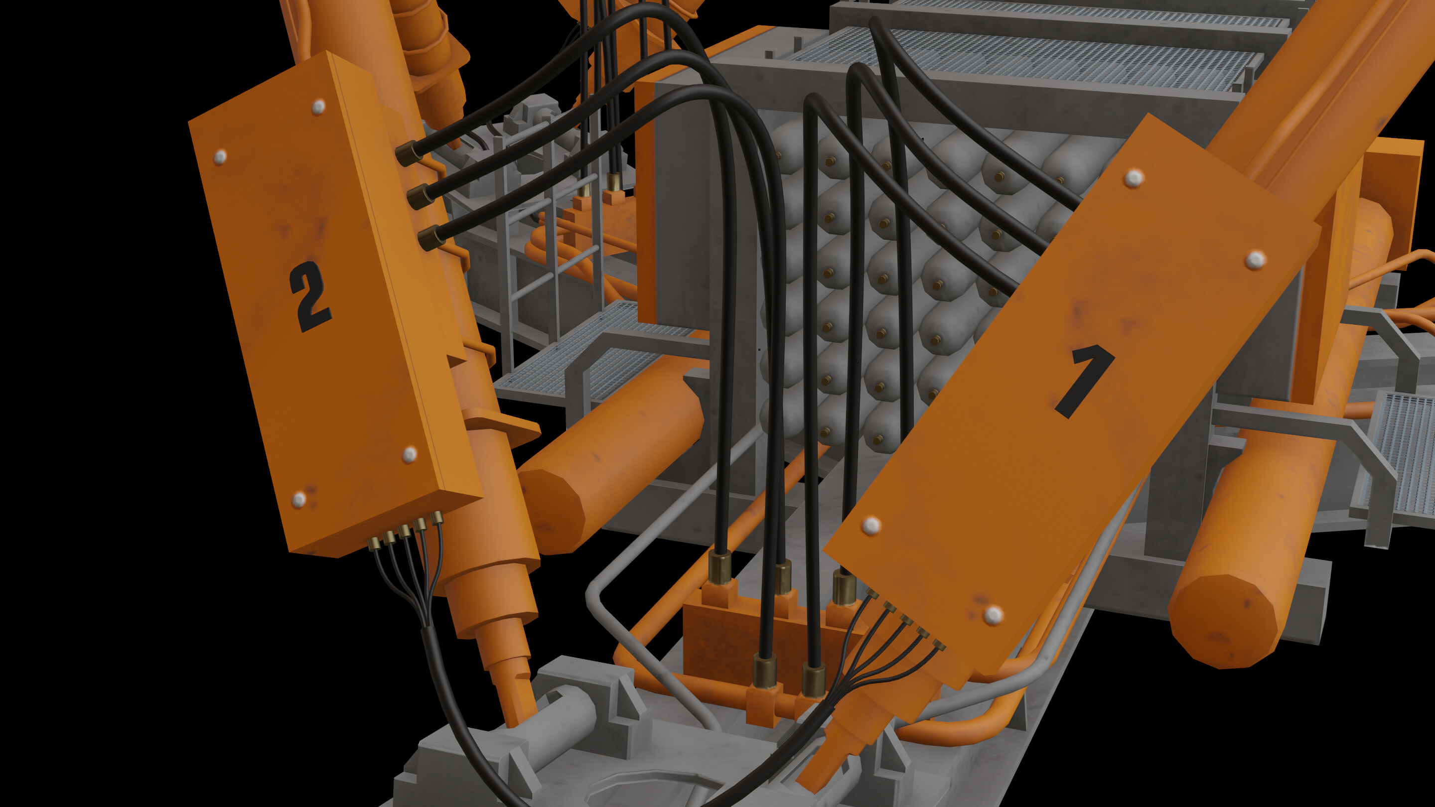 Ampelmann Offshore Motion Gangway - 3D Model by Bonqhaa