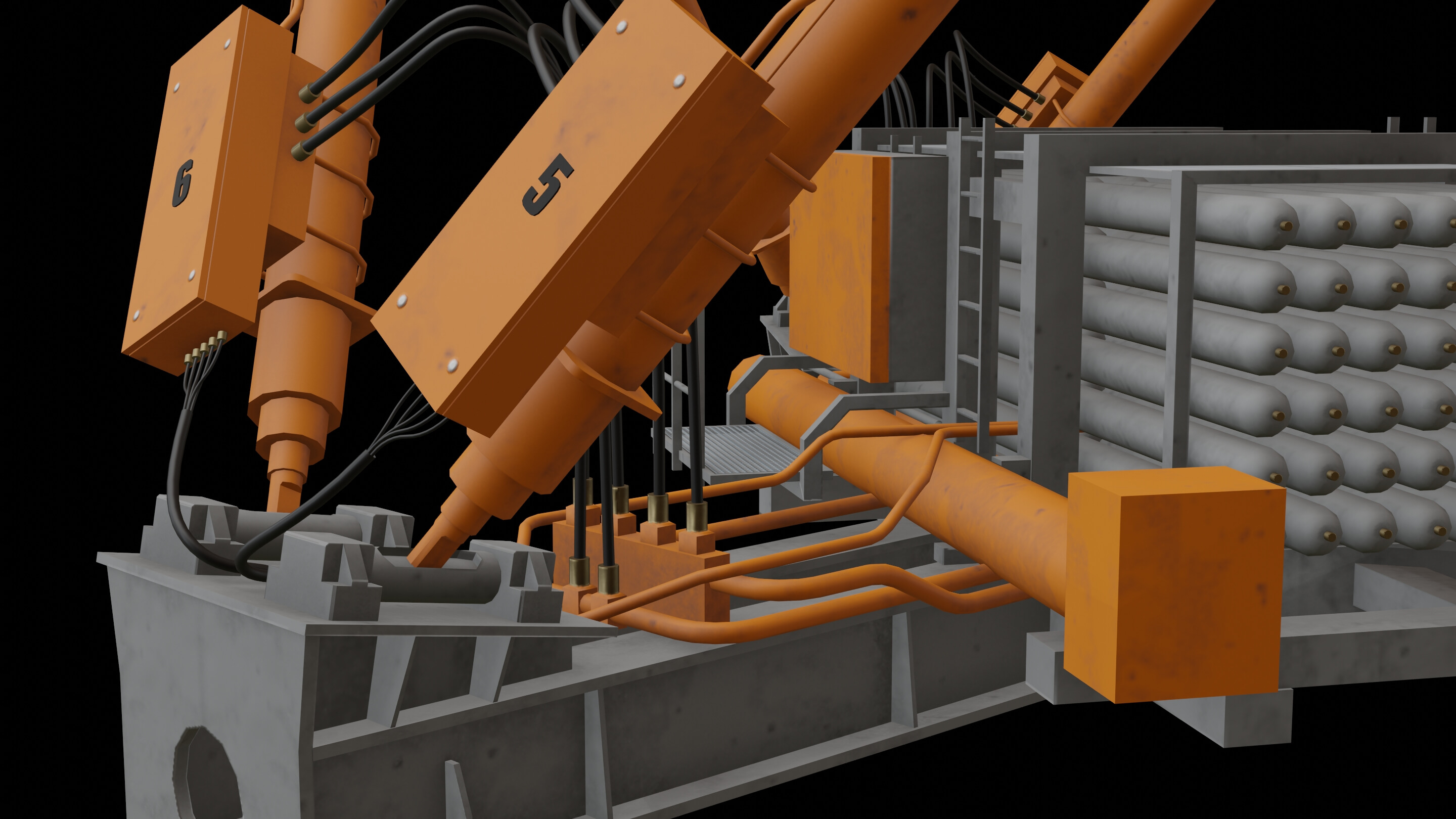 Ampelmann Offshore Motion Gangway - 3D Model by Bonqhaa