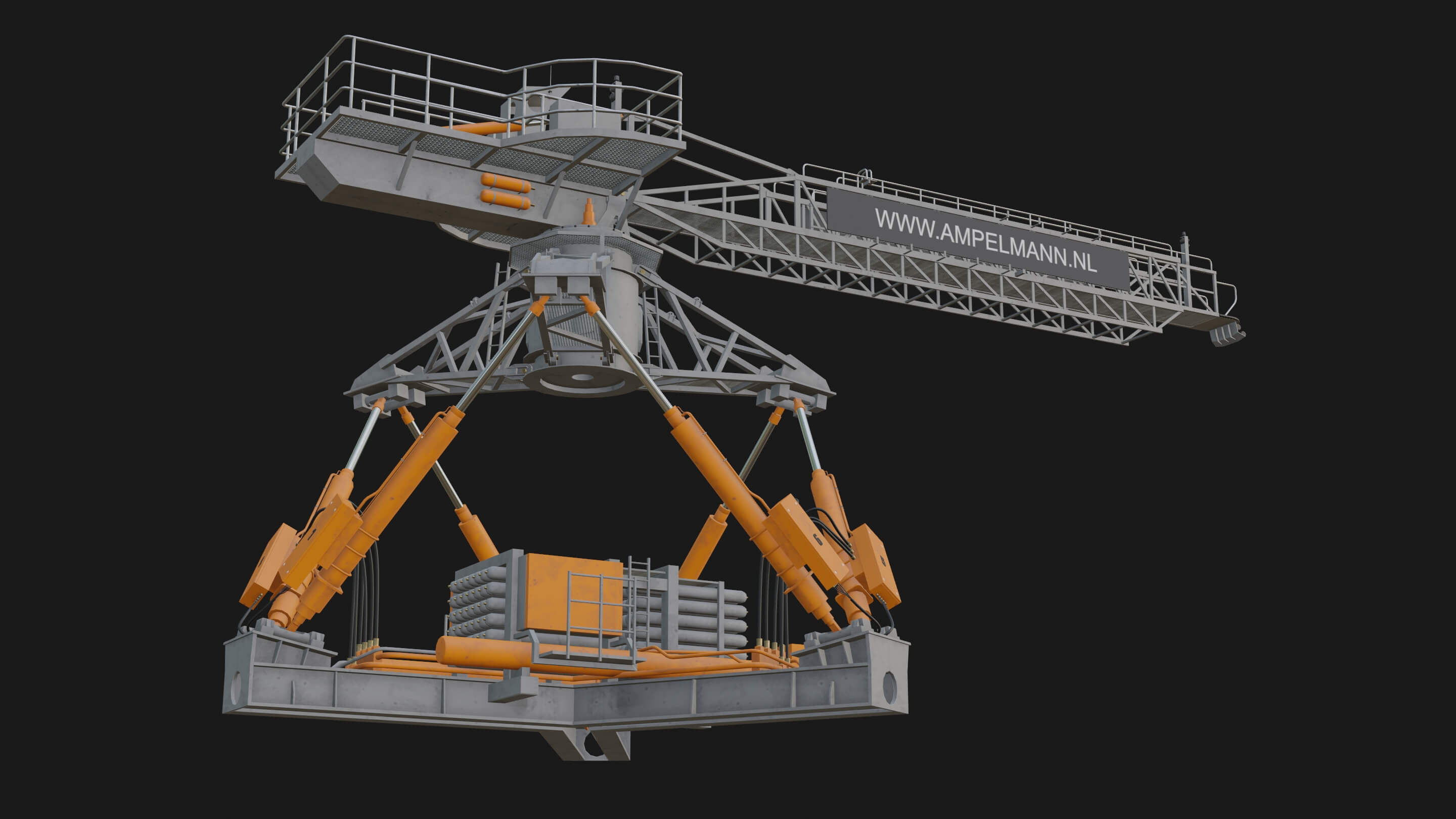 Ampelmann Offshore Motion Gangway - 3D Model by Bonqhaa