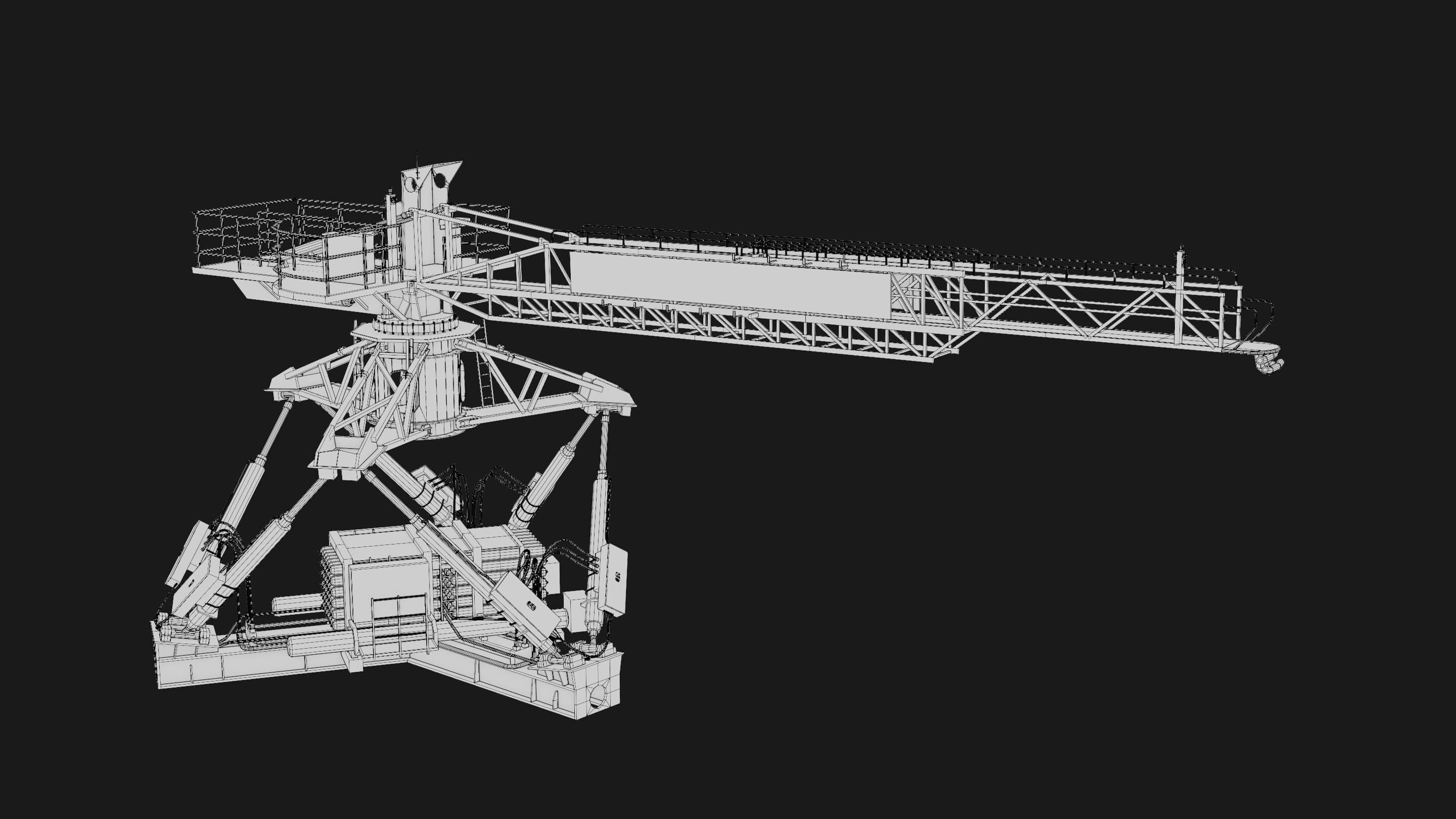 Ampelmann Offshore Motion Gangway - 3D Model by Bonqhaa