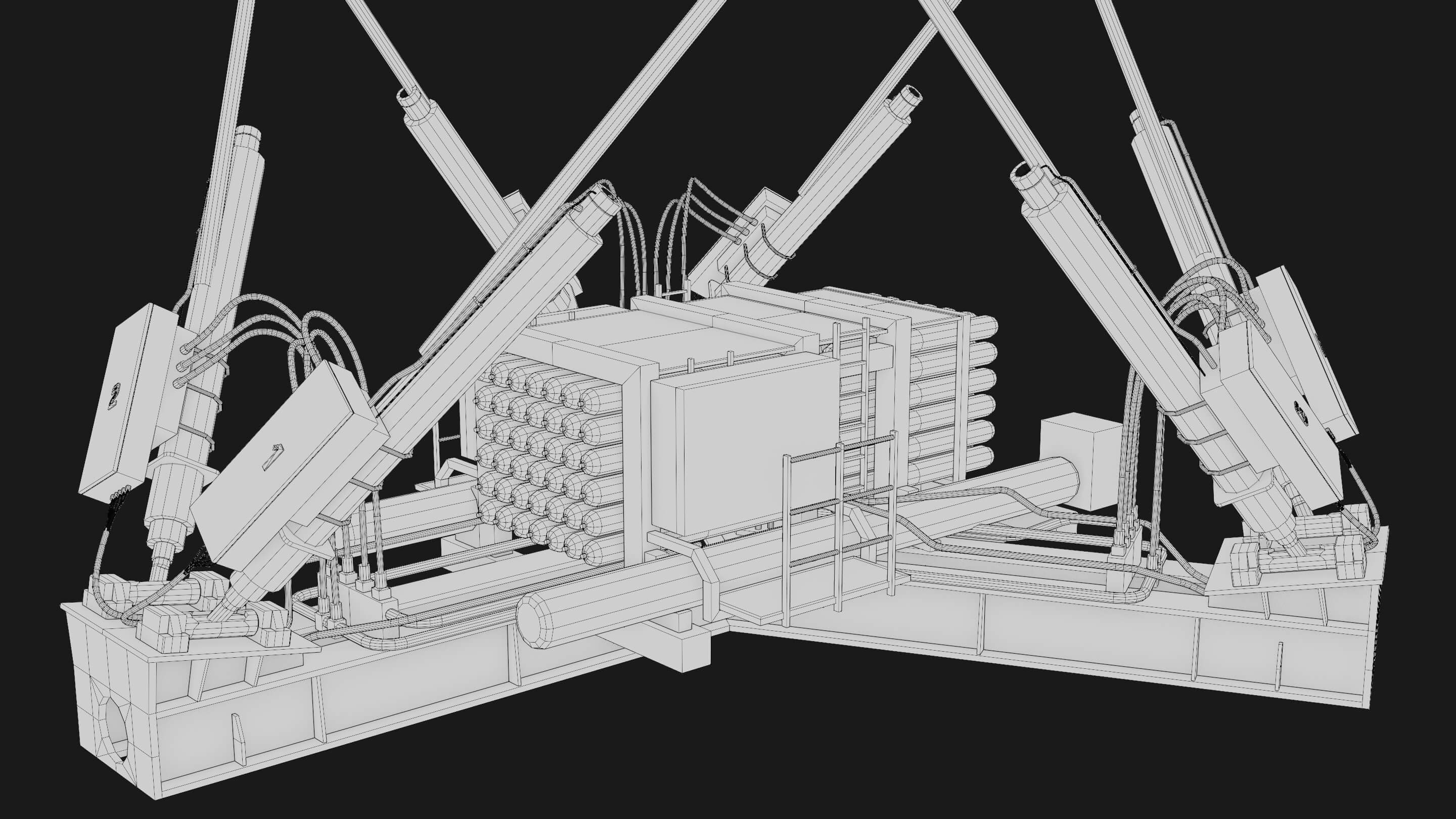 Ampelmann Offshore Motion Gangway - 3D Model by Bonqhaa