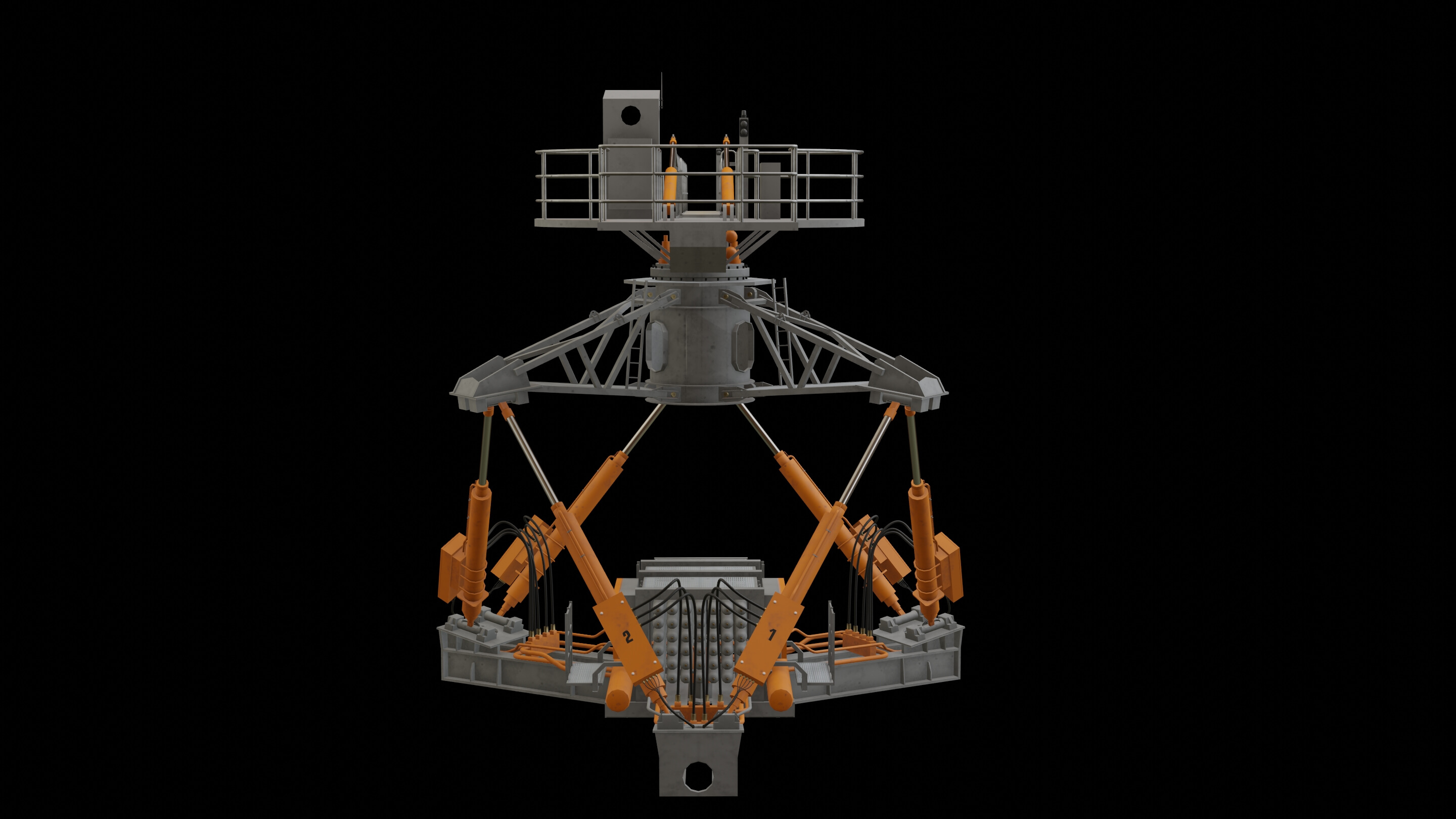 Ampelmann Offshore Motion Gangway - 3D Model by Bonqhaa