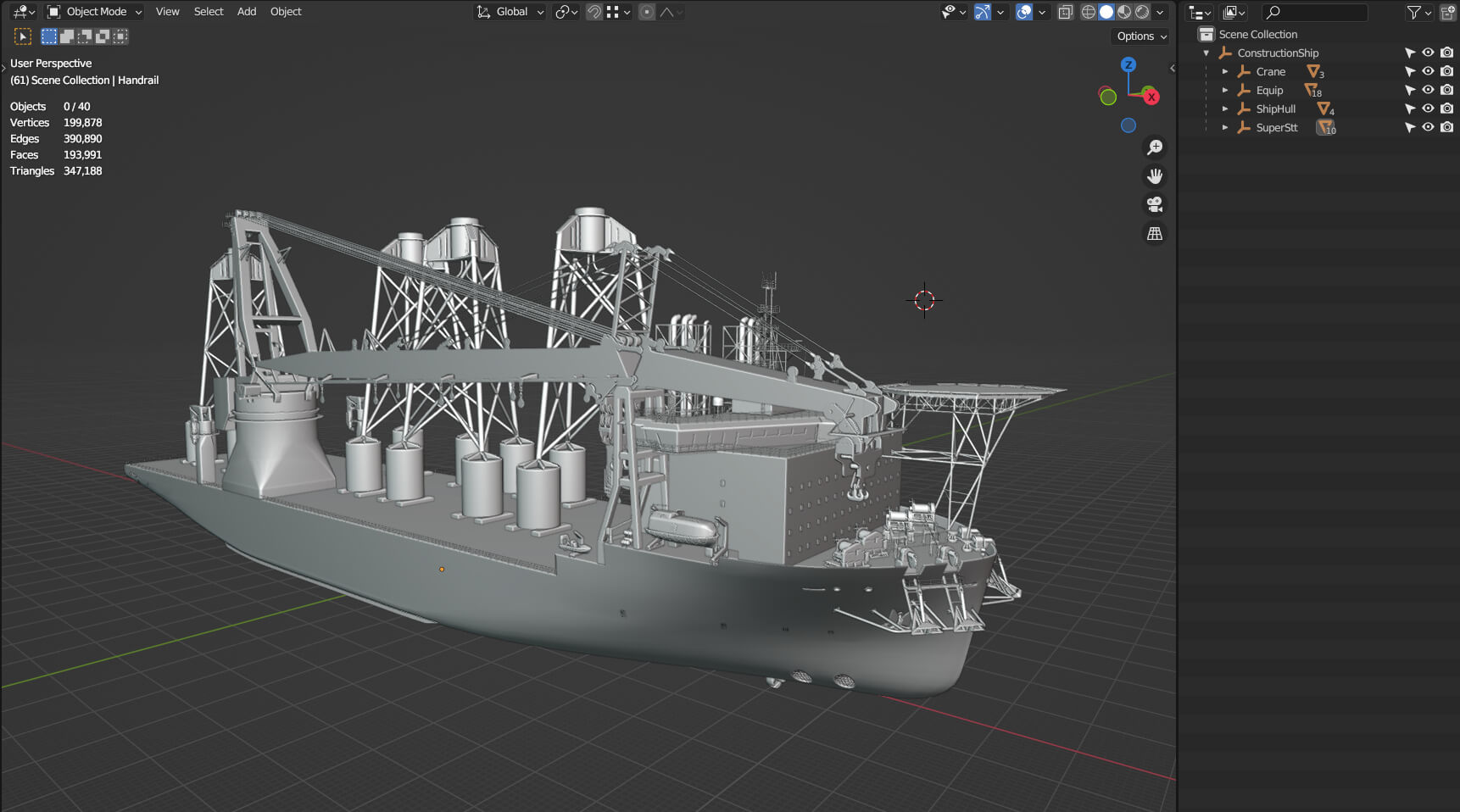 Offshore Construction - 3D Model by Bonqhaa