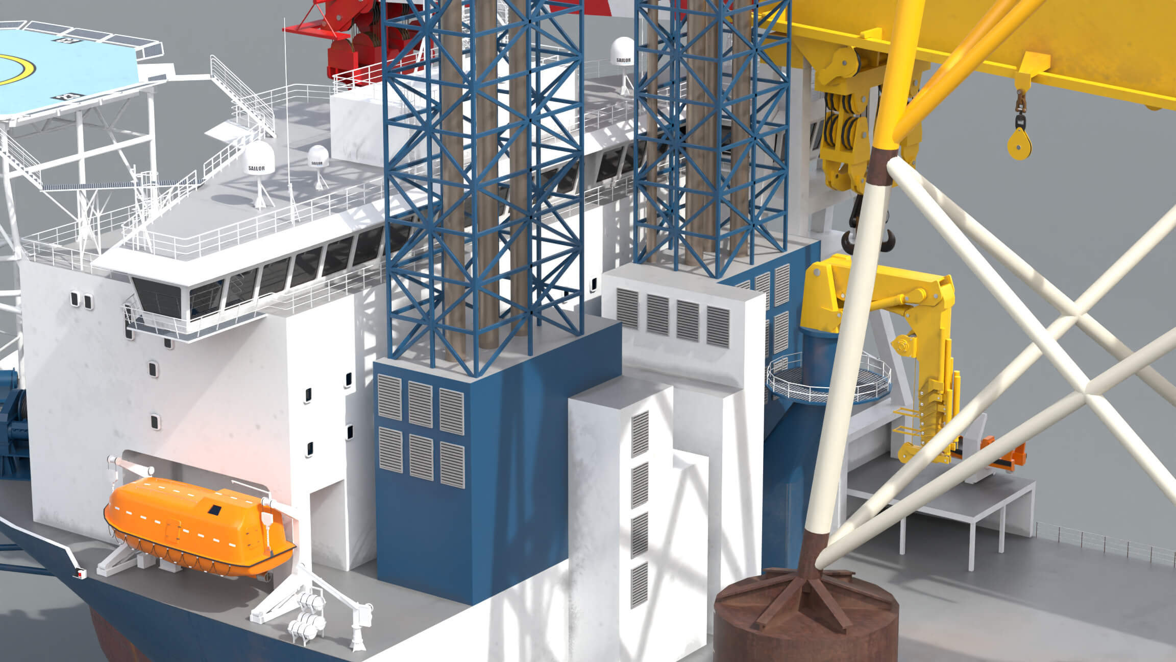 Offshore Construction - 3D Model by Bonqhaa