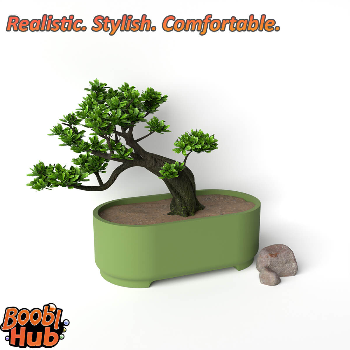 Bonsai Style: A 3D Model of a Pot for Printing by BooblHub