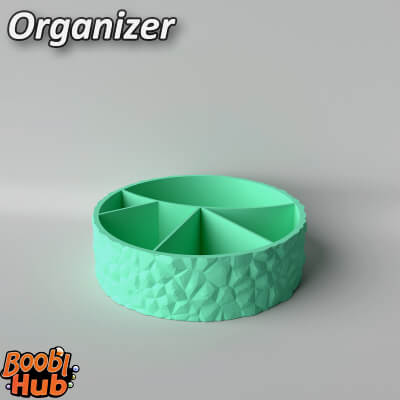 Round Desk Organizer - 3D Model by BooblHub