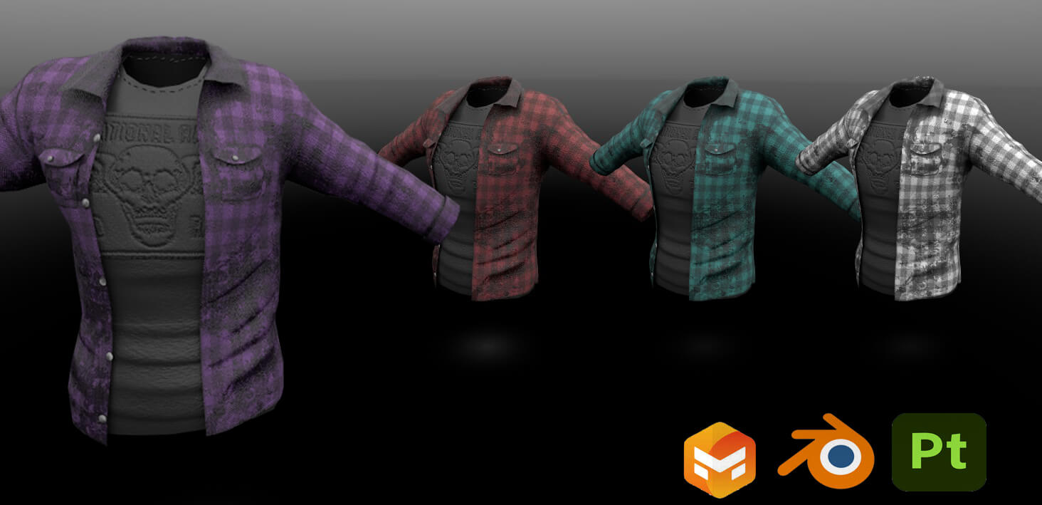 Shirt + Tshirt Low Poly -Urban 3D Model by BORKAN