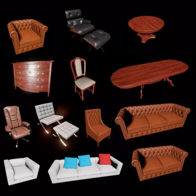 Unity 3D Models | Furniture | Sofas | RenderHub