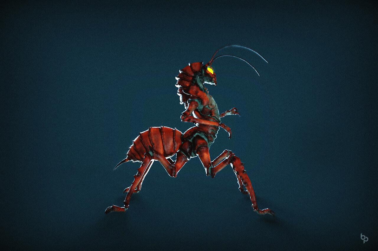 Space Roach - 3D Model by brandonrp